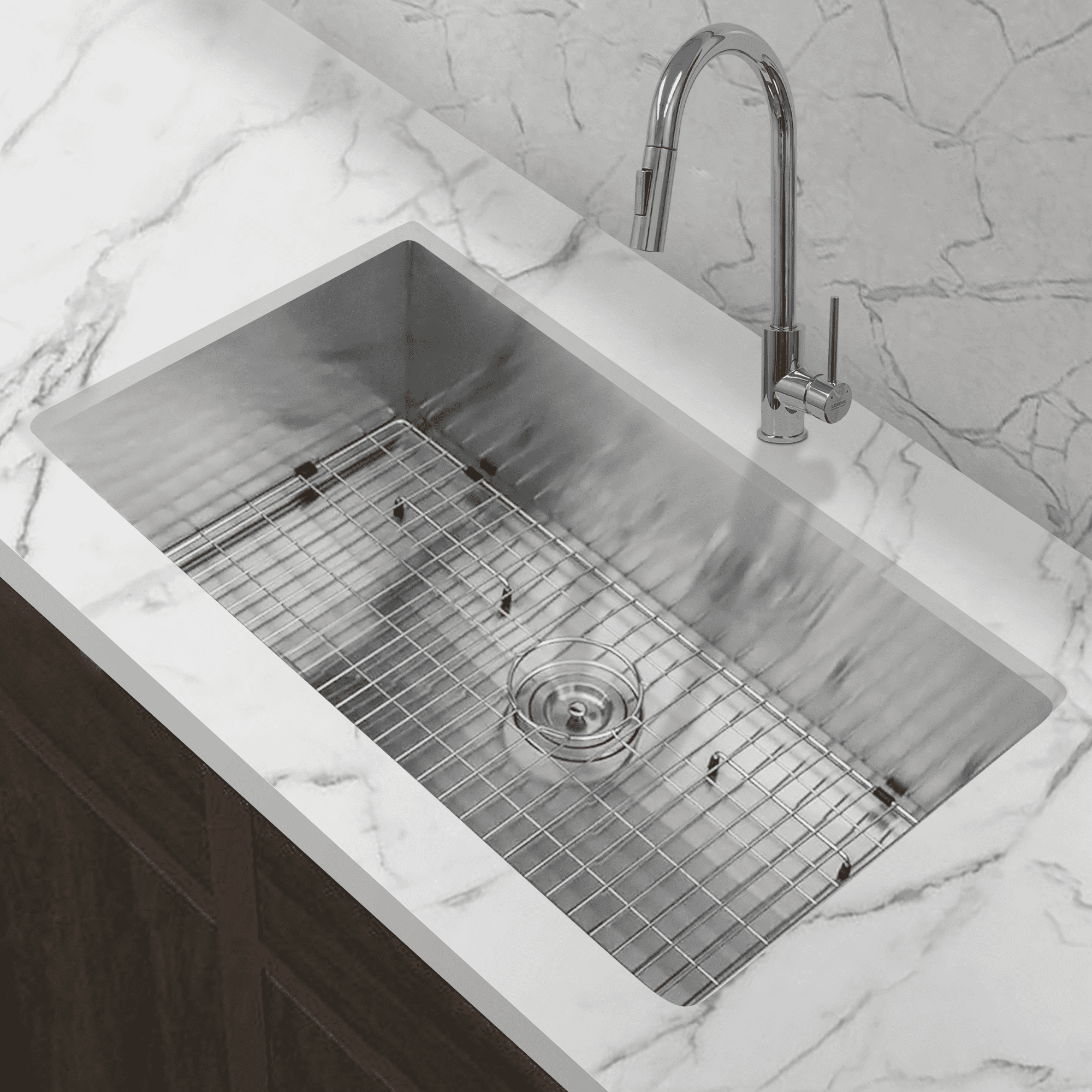 KBFmore Zero Radius 32 inch 16 Gauge Undermount Single Kitchen Sink ...