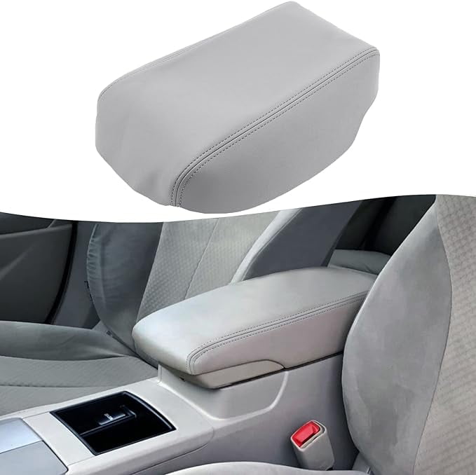 KBH Auto Center Console Armrest Cover for Toyota Camry 2007 2011 Vinyl Microfiber Leather Console Replacement Trim Gray Without Lid Walmart
