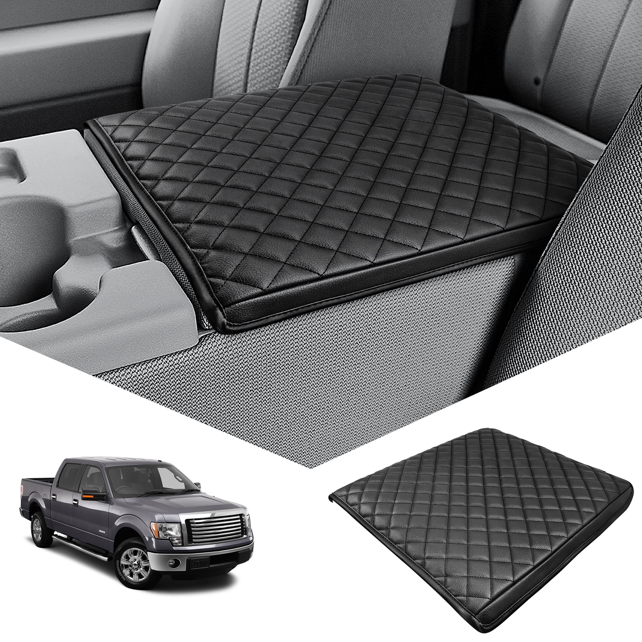 KBH Car Center Console Cover for 2011-2014 Ford F150 Accessories, Black ...