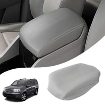 For Honda For Pilot 2009-2015 Leather Center Console Lid Armrest Cover ...