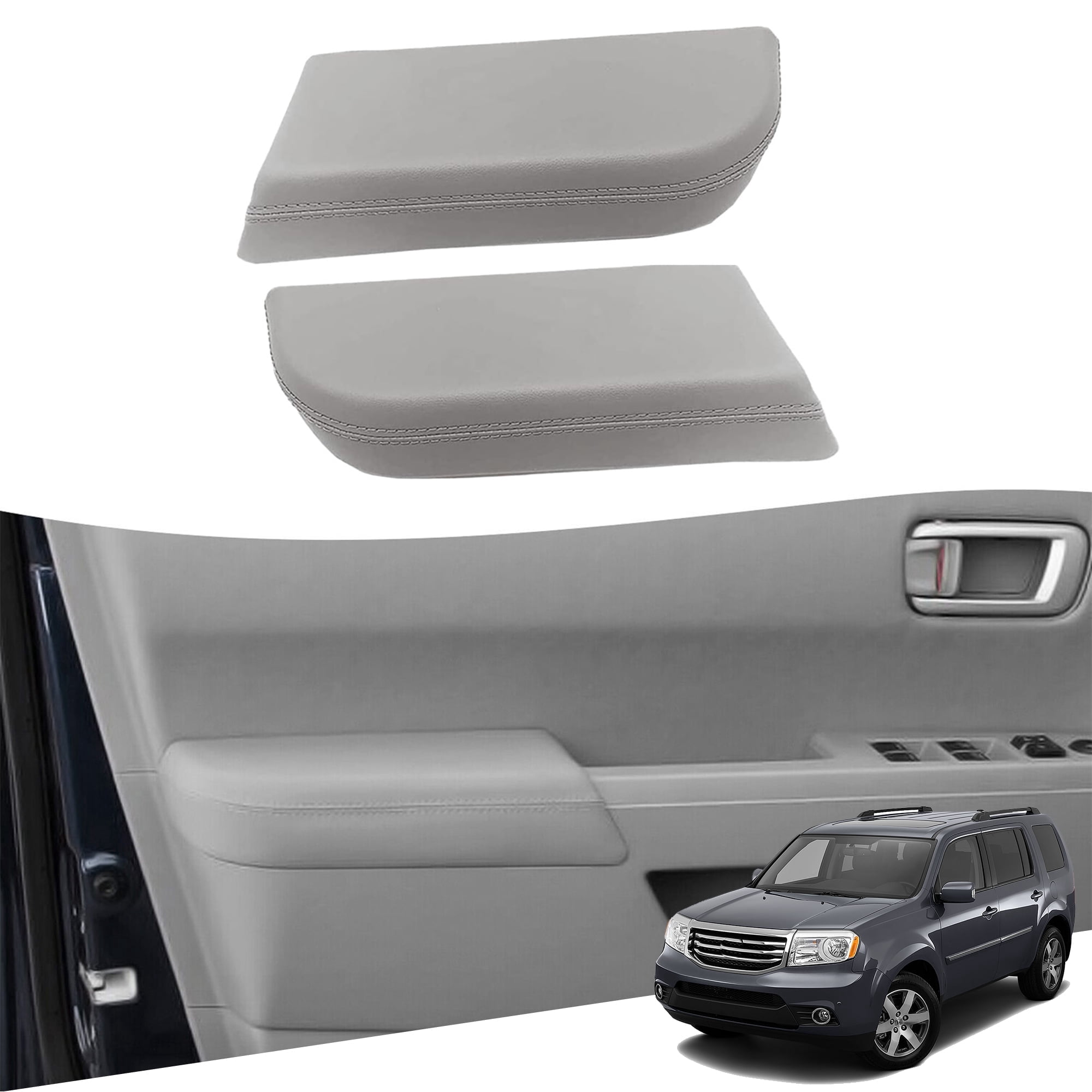 KBH, Front Door Panel Armrest Cover, Gray, for Honda Pilot 2009-2015 ...