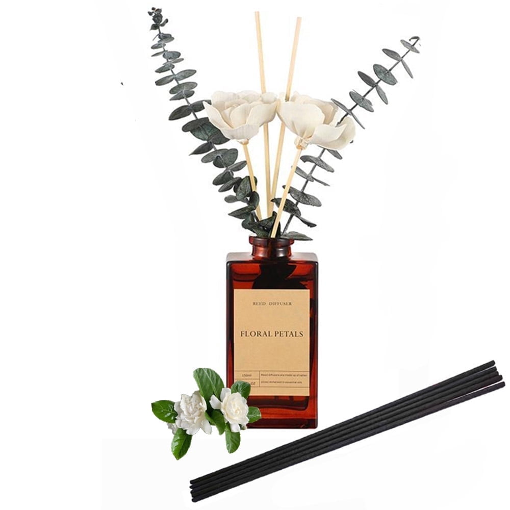 KBHOMFRA Gardenia Reed Diffuser 5.07fl.oz, Floral Scent, Rattan Sticks ...