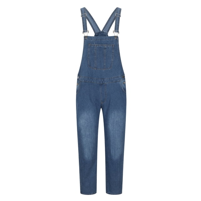 KBKYBUYZ Men's Overalls,Denim Bib Work Overalls Adjustable Straps,Blue ...