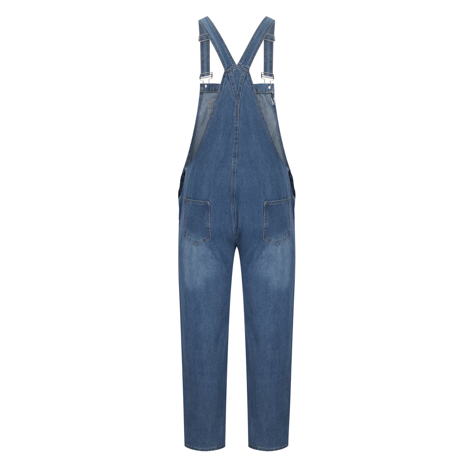 KBKYBUYZ Men's Overalls,Denim Bib Work Overalls Adjustable Straps,Blue ...