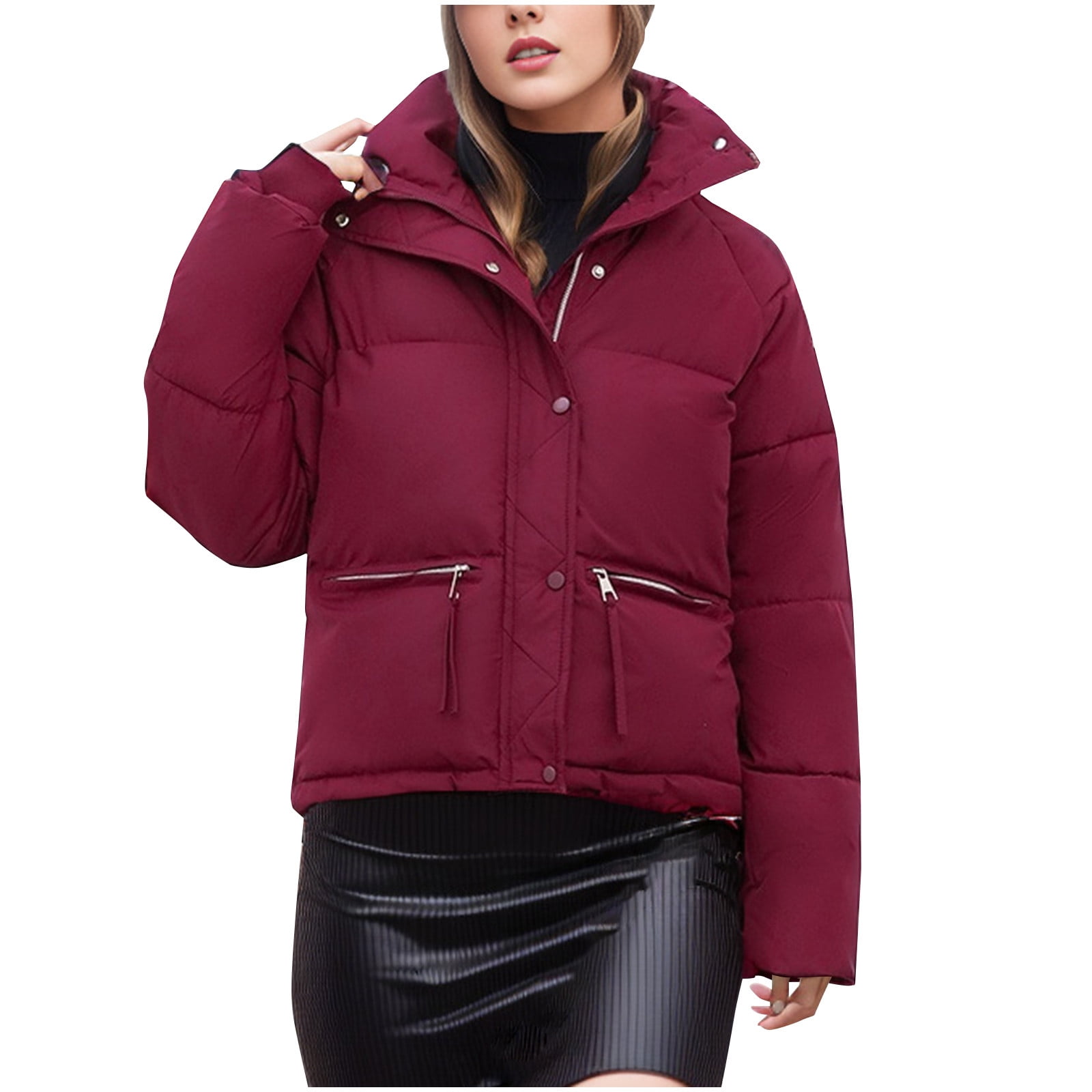 KBKYBUYZ Women Coats Winter LongWomen's Solid Color Short Warm Long ...