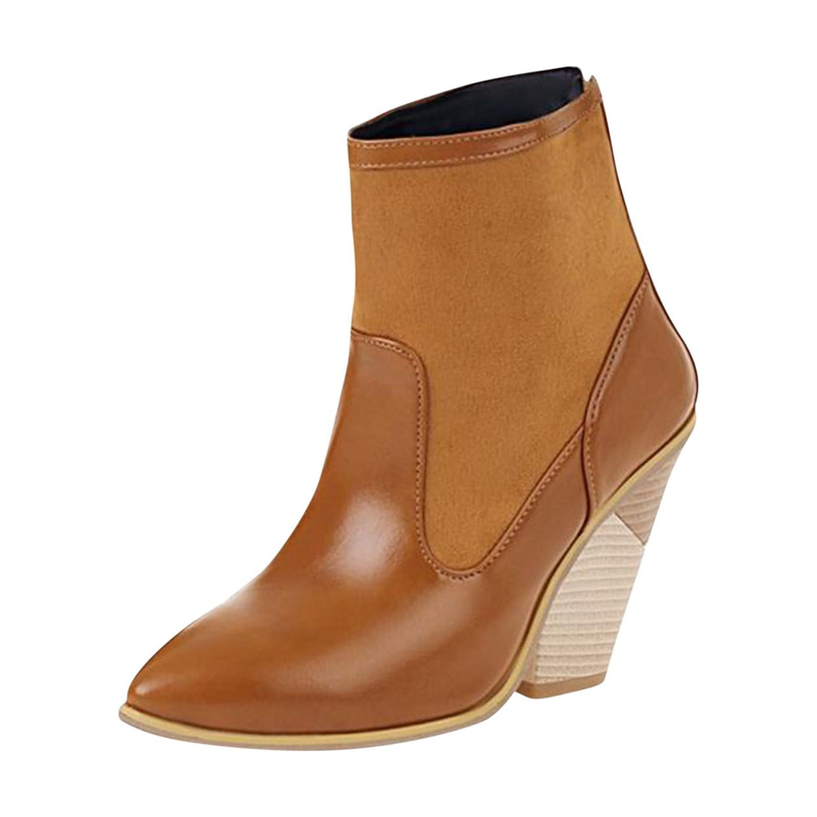 KBKYBUYZ Women's Winter Fleece Short Patchwork Colour High Heel Back ...