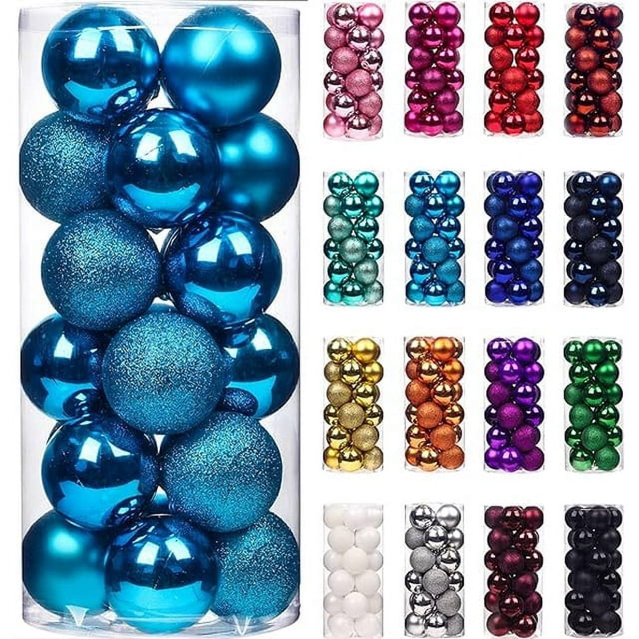 KBODIU 24 PCS Christmas Balls 3cm/1.18in Christmas Tree Balls Ornaments Set Shatterproof ...