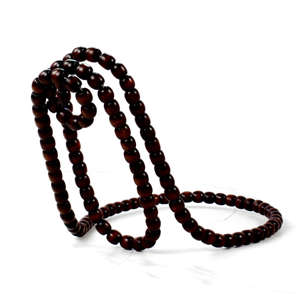 KBODIU Artificial Wooden Bead Chain Floating Wine Rack Wooden Wine ...