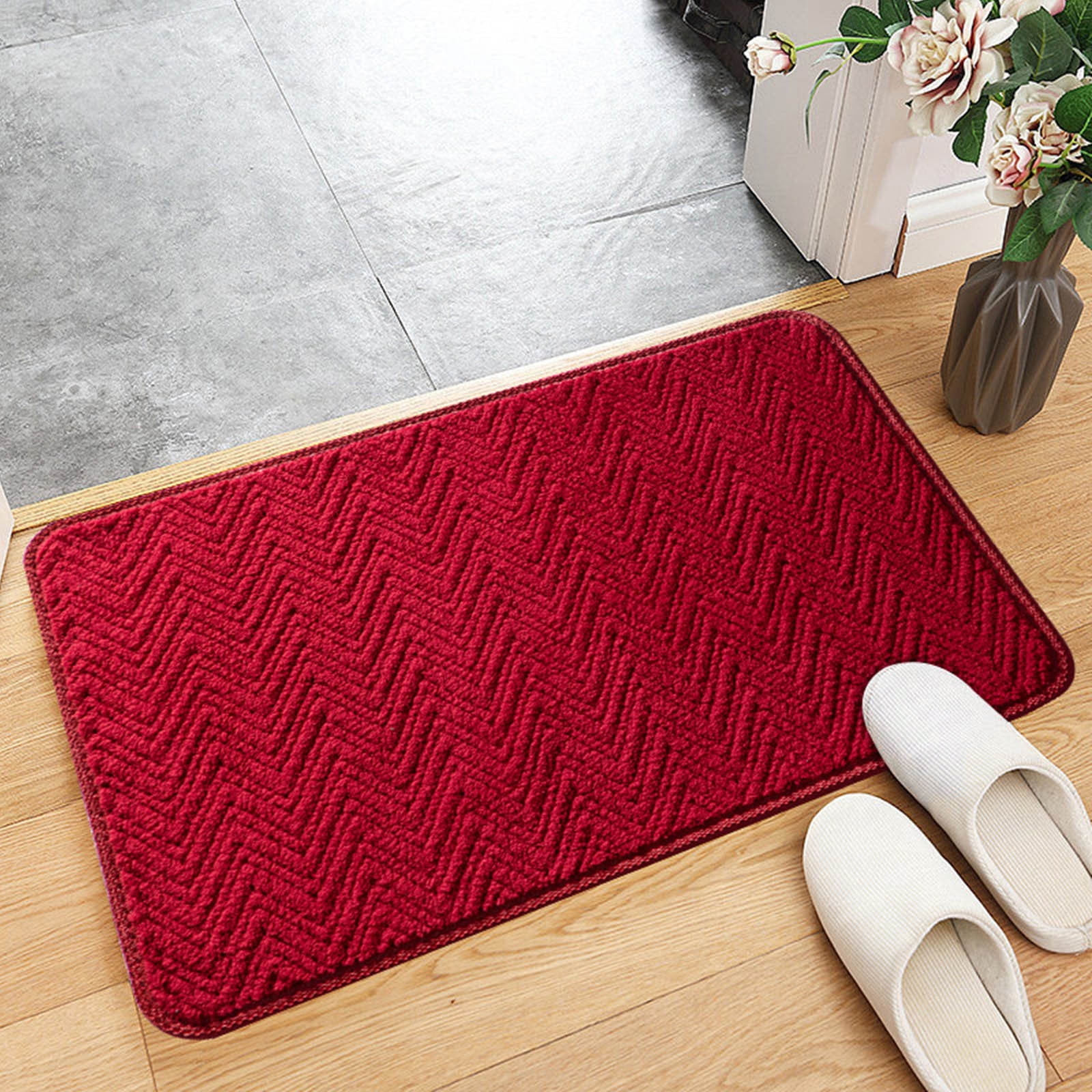 KBODIU Living Room Bedroom Straight Plush Carpet Floor Mats Bathroom ...