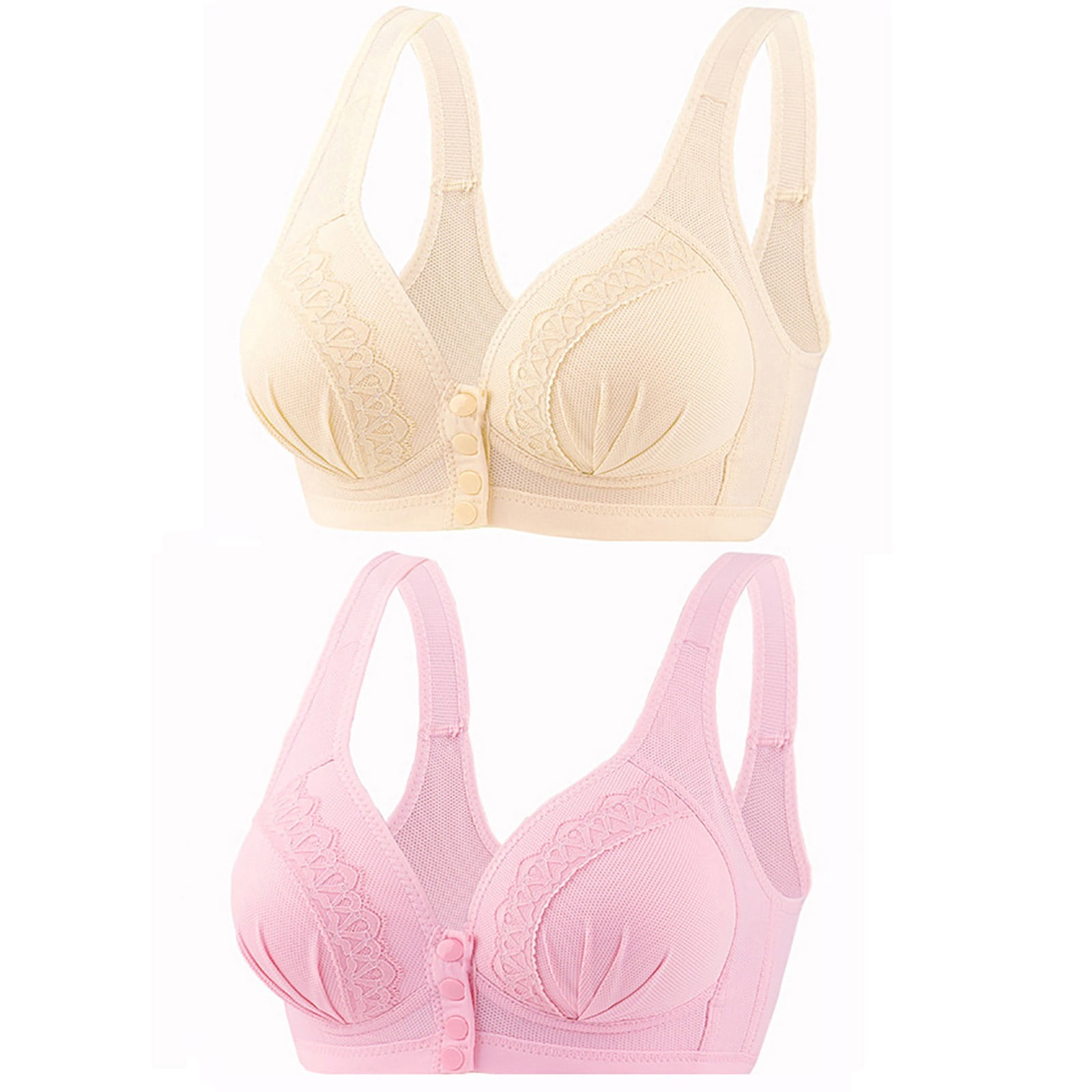 KBODIU Minimizer 2Pack Full Cup Nursing Bras Seamless Maternity Bras for Easy Breastfeeding with ...