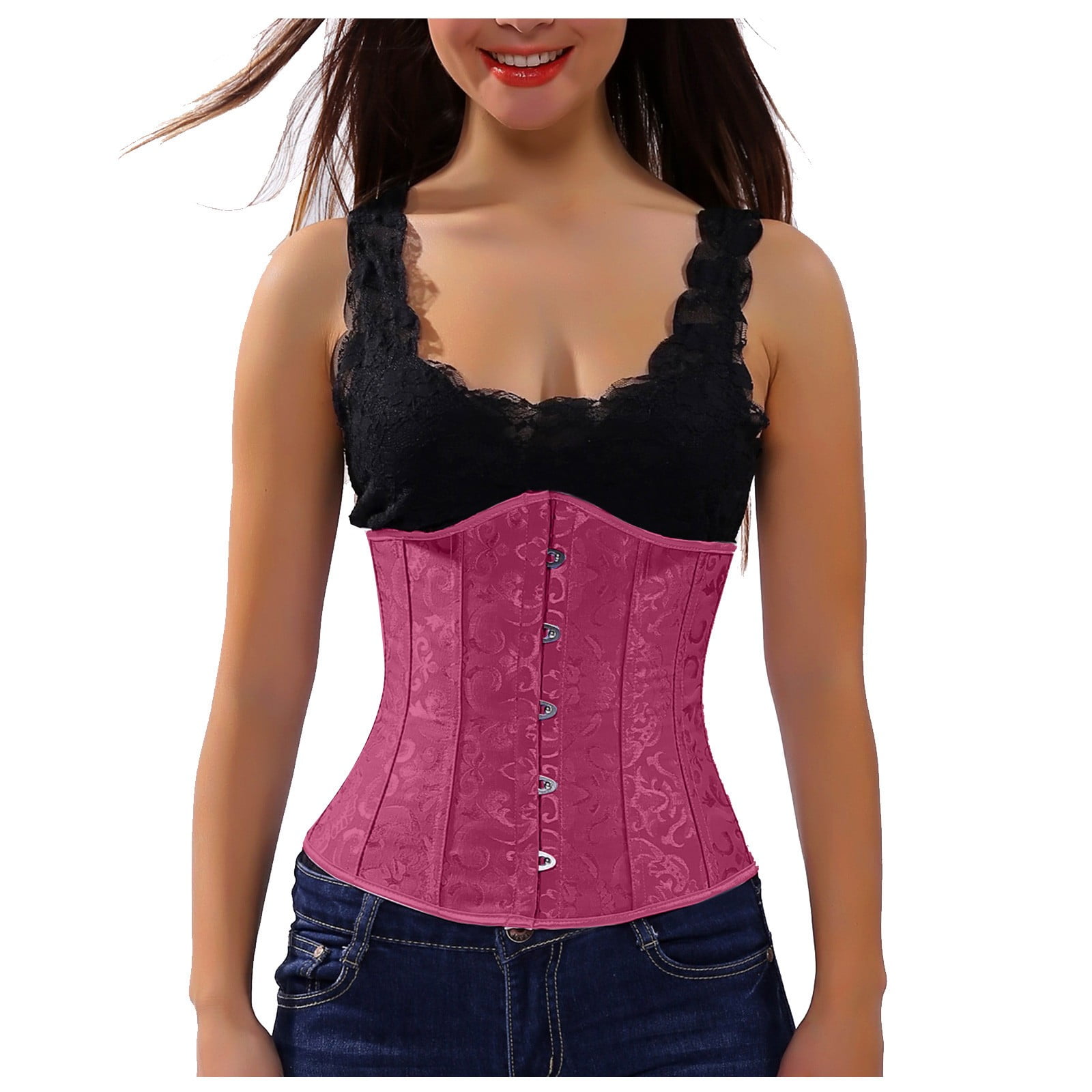 KBODIU Women Bustiers Shapewear Cinchers Waist Trainer Underbust Corset Belt Stomach Wrap Body ...