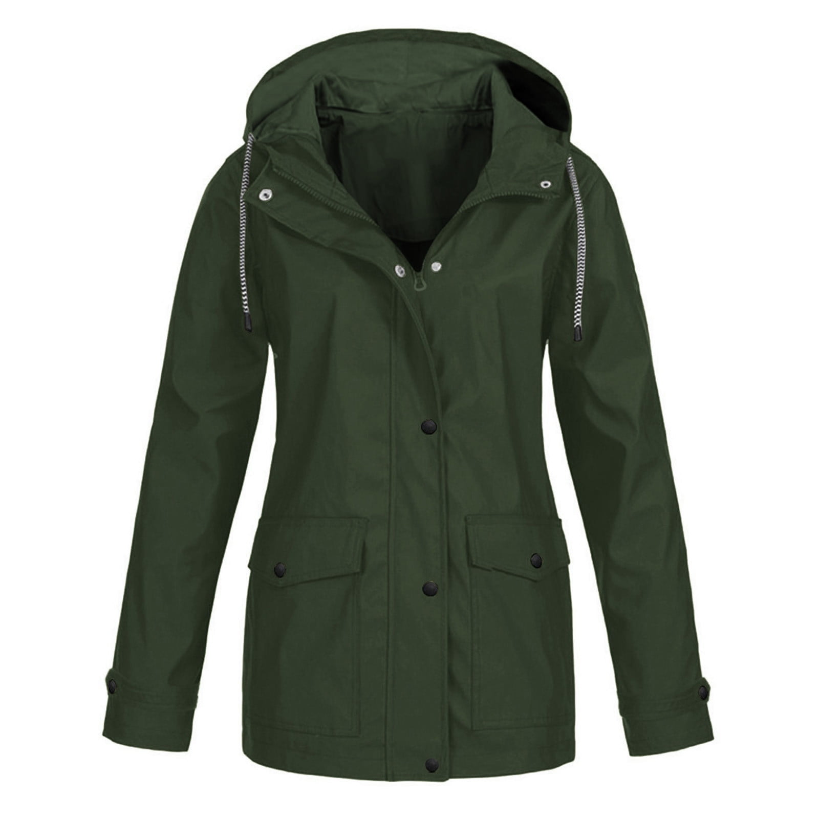 Kbodiu Women Raincoats Windbreaker Rain Jacket Waterproof Lightweight
