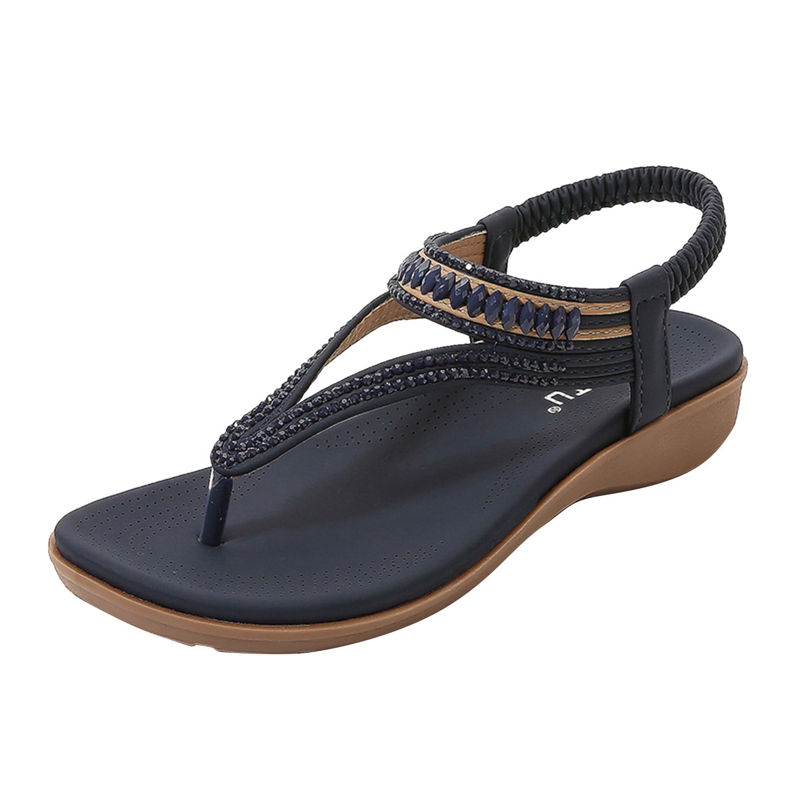 KBODIU Women's Arch Support Sandals Orthotic Adjustable Flat Sandals ...