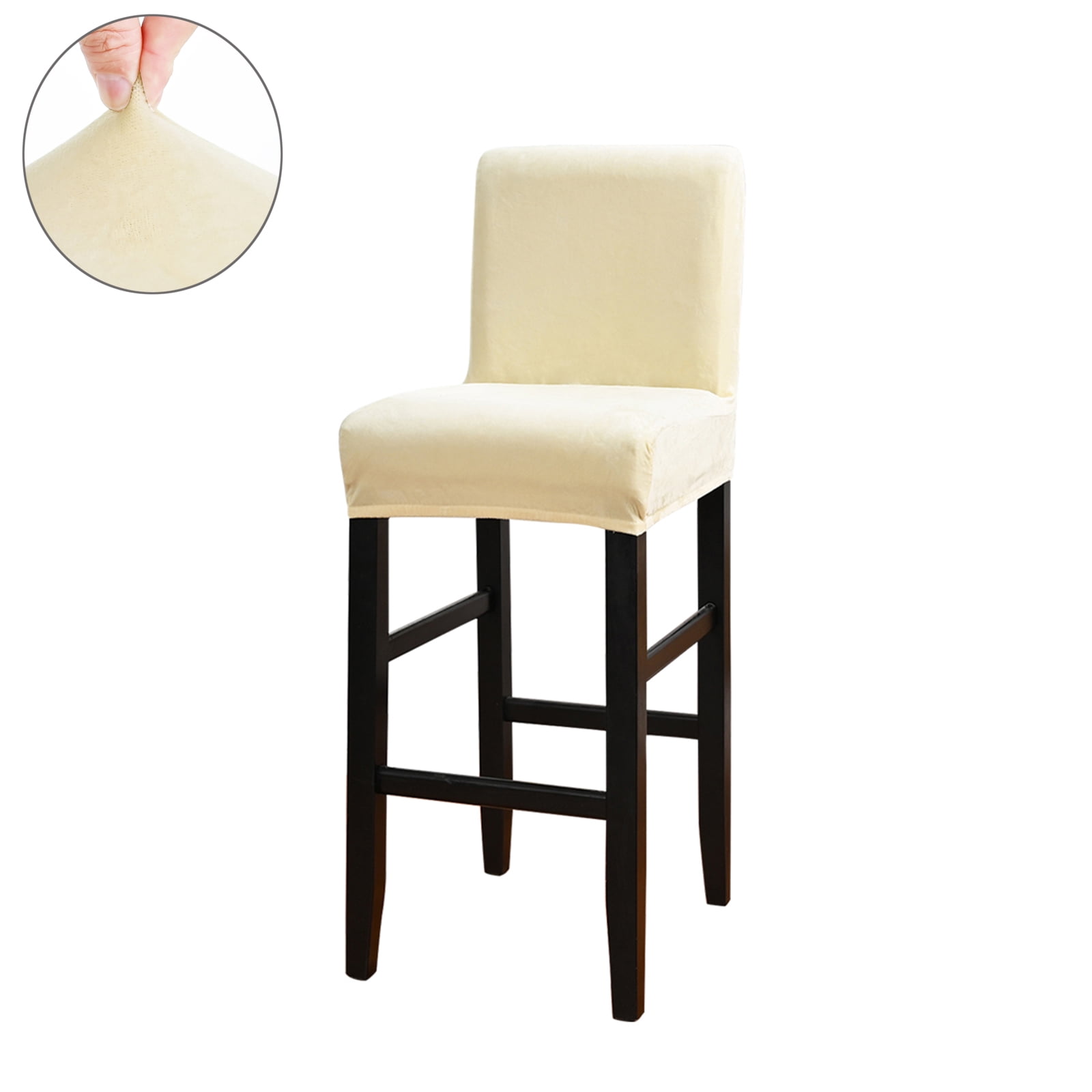 KBOOK Bar Stool Cover Stretch Velvet Counter Stool Chair Slipcover ...