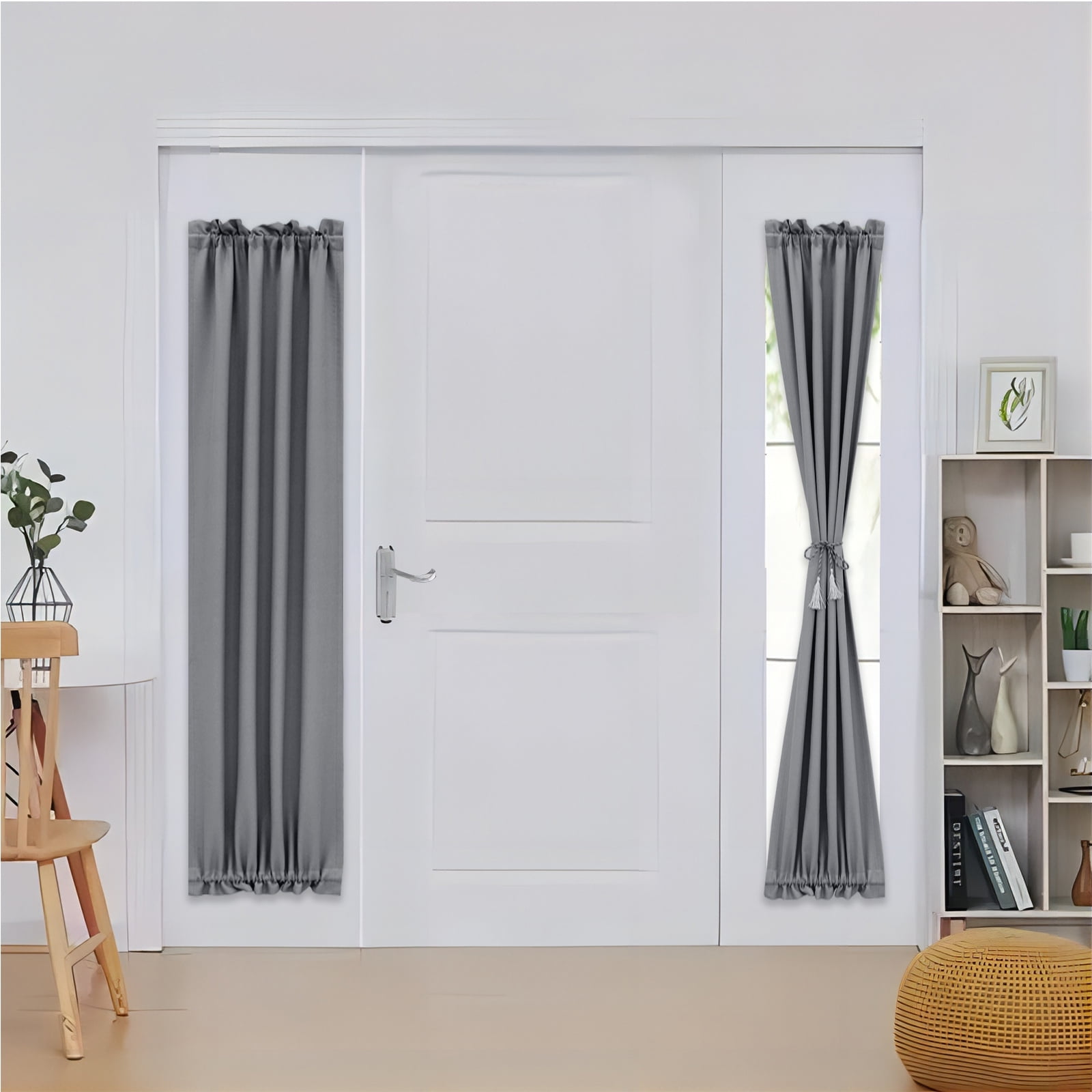 KBOOK French Door Curtains Blackout Thermal Rod Pocket Door Window ...