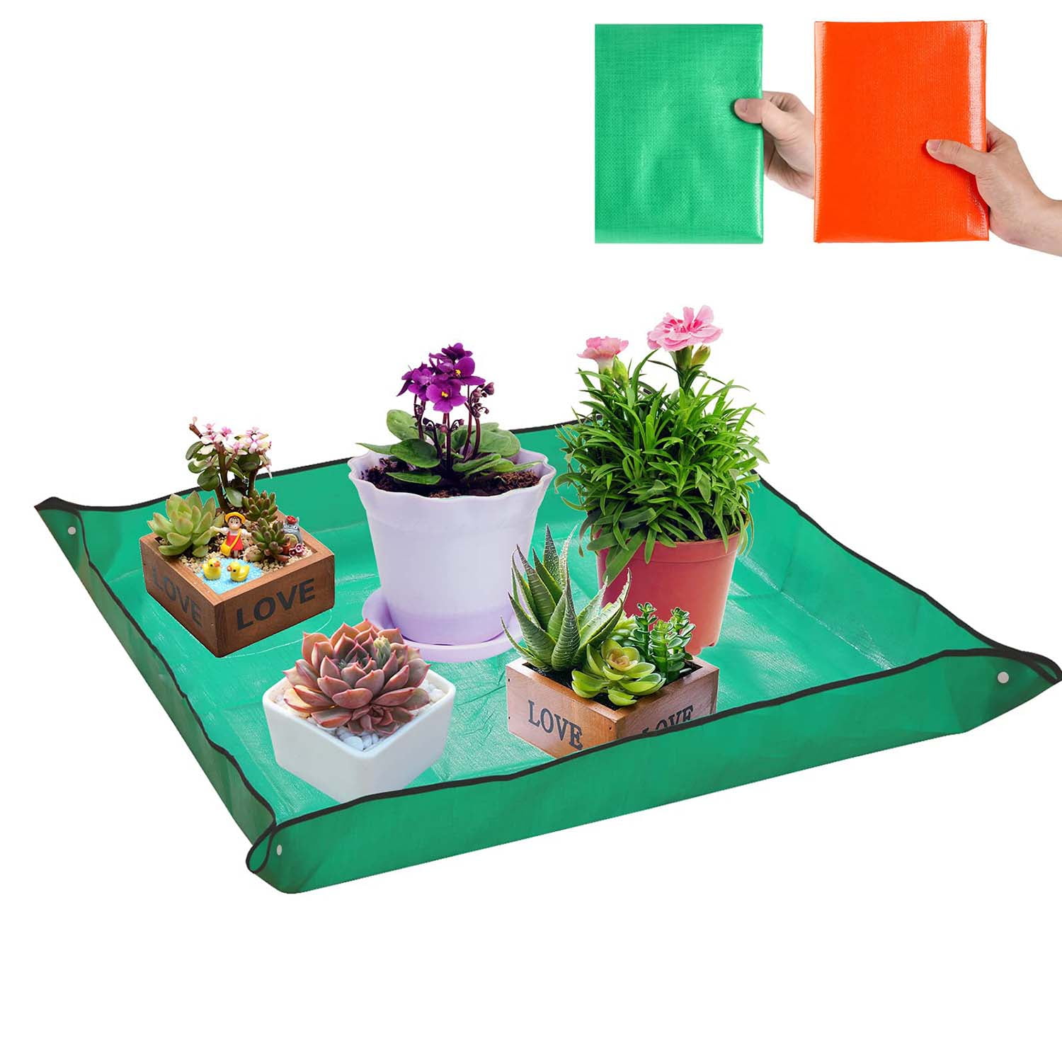 KBOOK Gardening Plant Repotting Mat Foldable Plant Transplanting Tarp ...