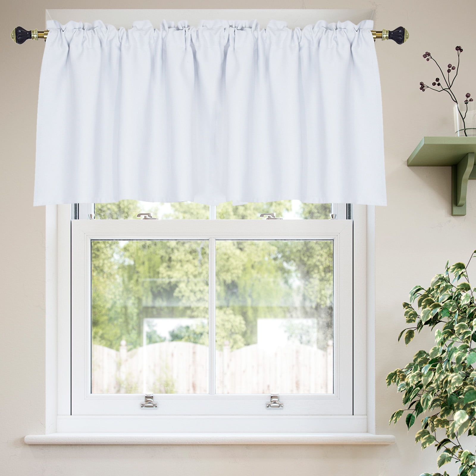 KBOOK Kitchen Curtain Blackout Short Curtains for Small Window Bathroom ...