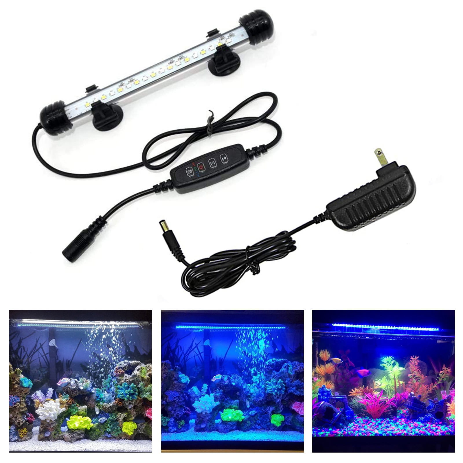 KBOOK LED Aquarium Light Submersible Fish Tank Light Bar Stick 3 Light ...