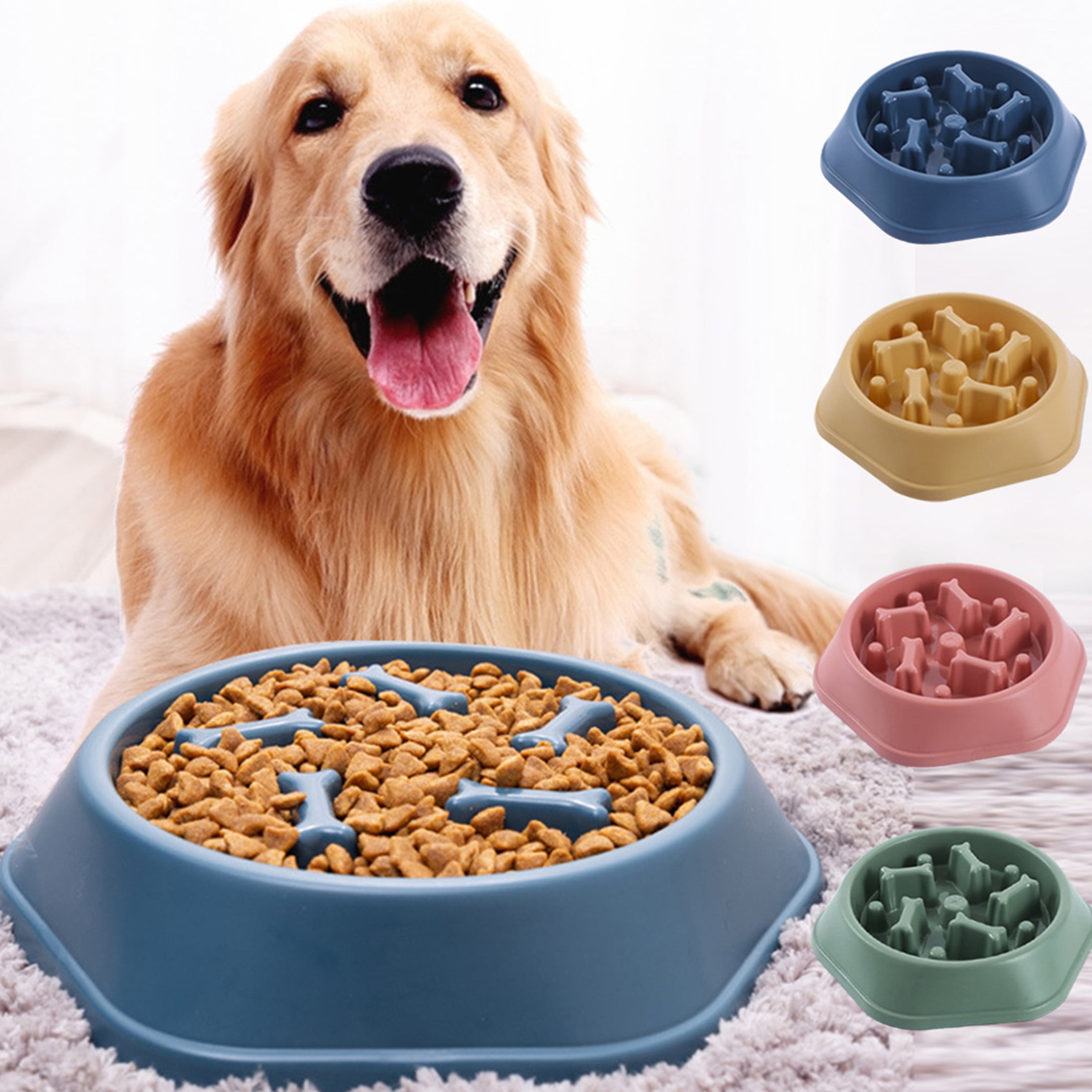 KBOOK Slow Feed Bowl Dog Puppy Slow Feeder Food Bowls Slow Feeding Dog ...