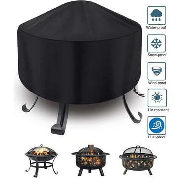 Large Outdoor Round Fire Pit Vinyl Cover - Walmart.com