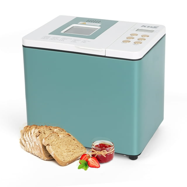KBS Stainless Steel Electric Bread Maker, 1.5LB, Digital LCD Display ...