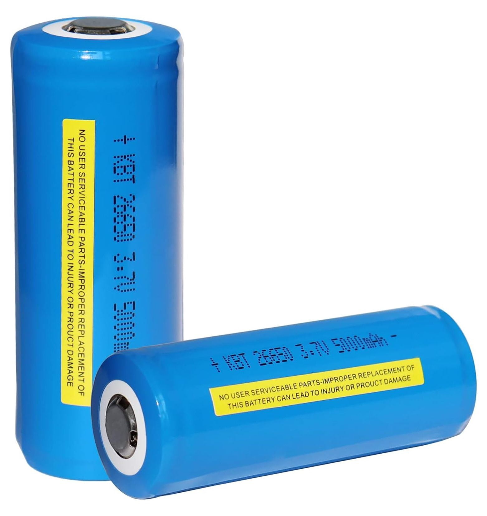 KBT 2-Count Button Top 3.7V Rechargeable 5000mAh Battery with ...