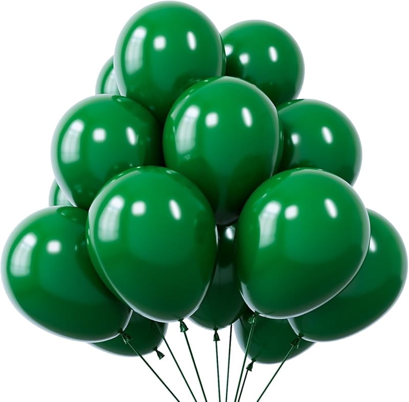 KBZVNAF Dark Green Latex Party Balloons - 50 Pack 12 inch Green Helium ...