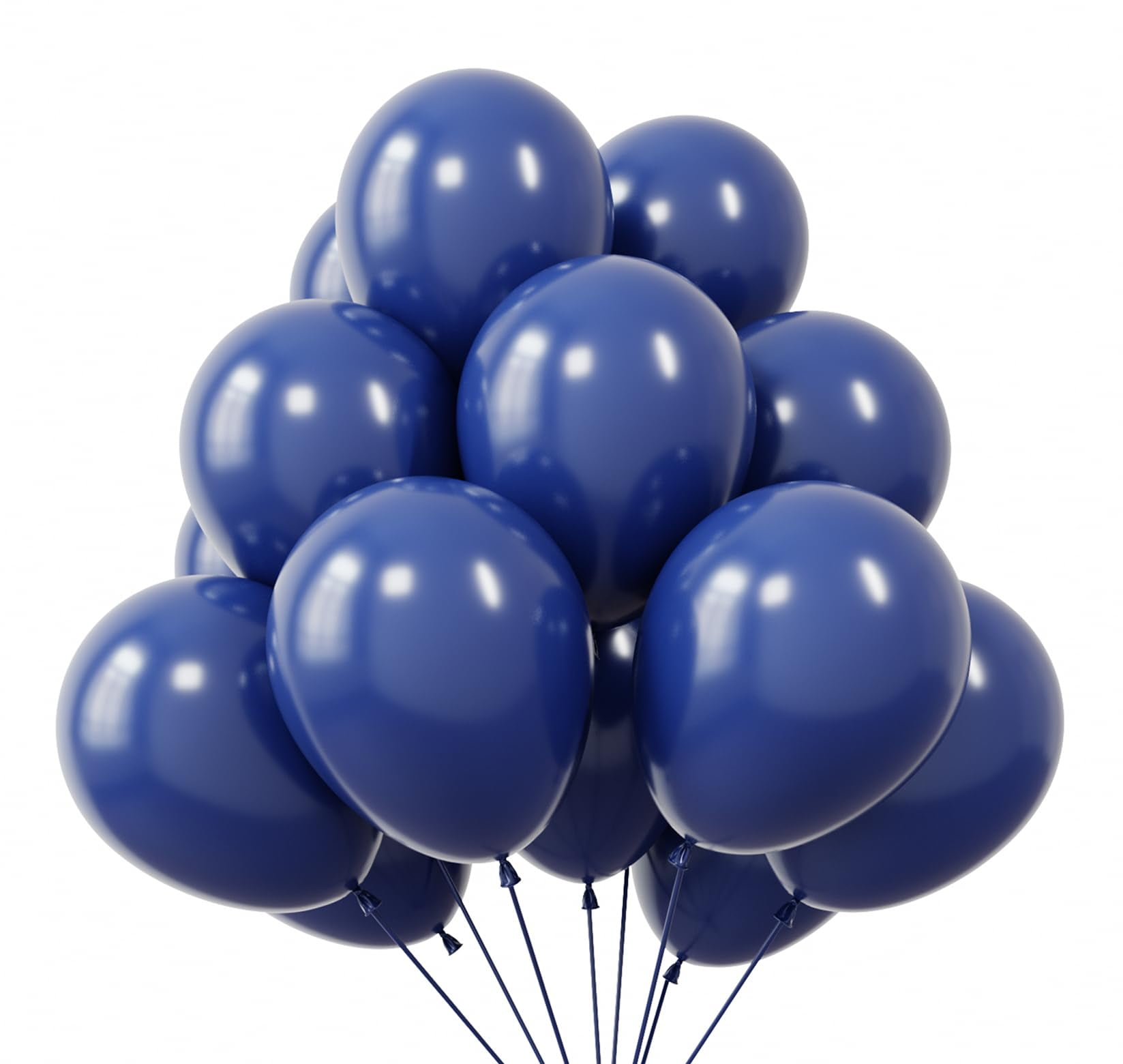 KBZVNAF Navy Blue Latex KEF16 Party Balloons - 50 Pack 12 inch Round ...