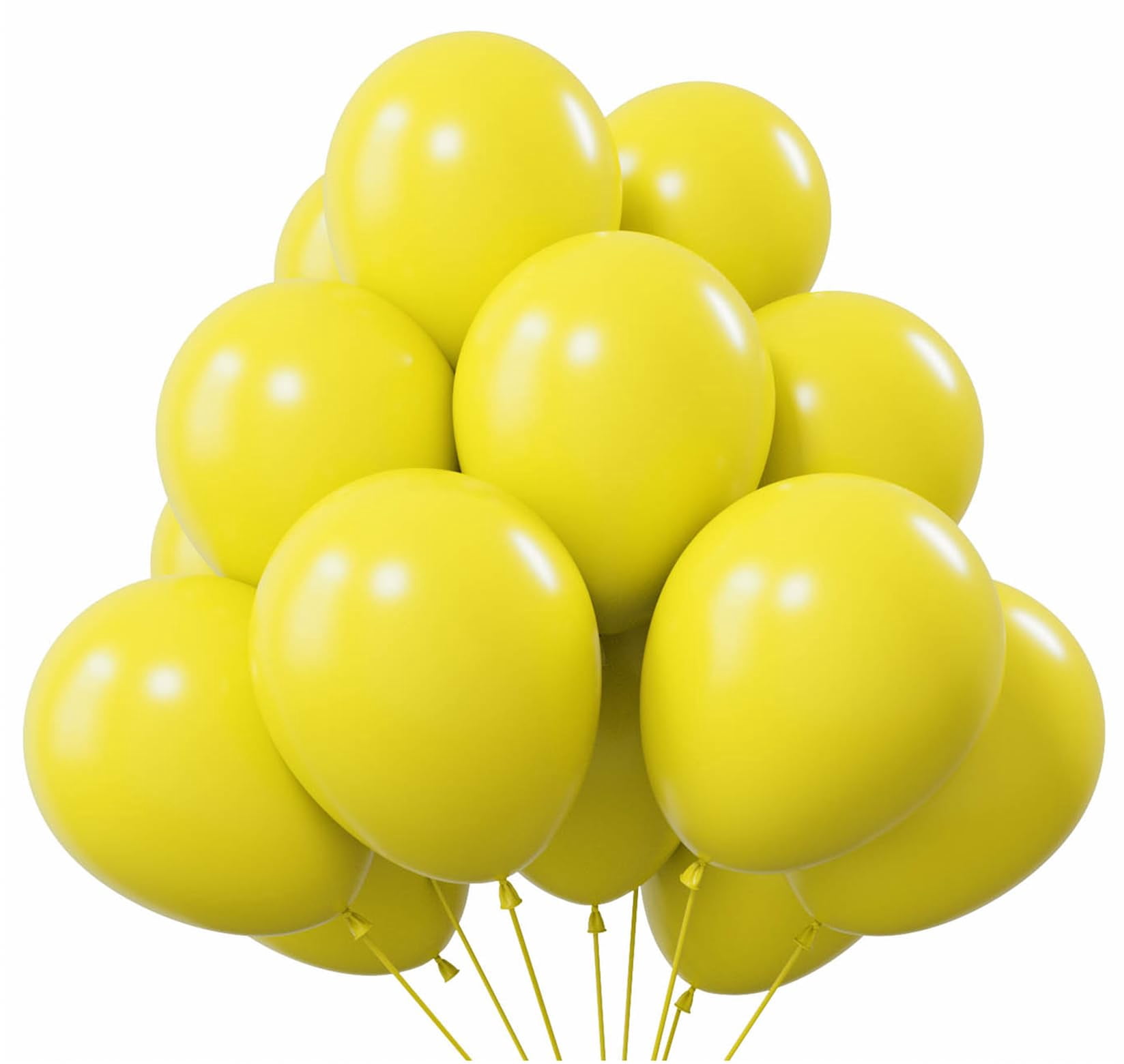 KBZVNAF Yellow Balloons Latex IFF17 Party Balloon - 50 Pack 12 inch ...