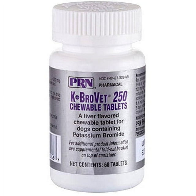 KBroVet-CA1 (Potassium Bromide) Chewable Tablets 250mg - Walmart.com