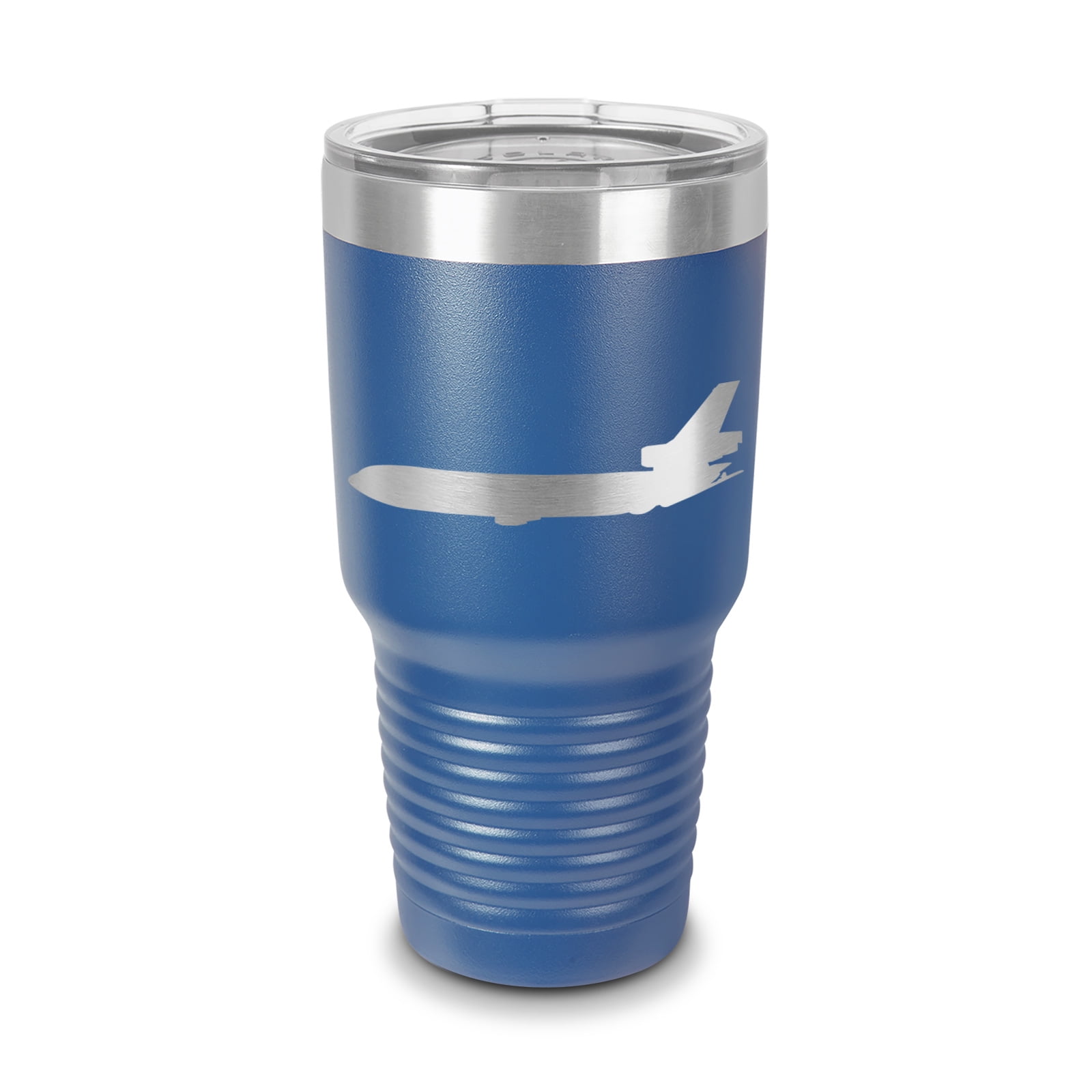KC-10 Extender Side View Tumbler 30 oz - Laser Engraved w/ Clear Lid ...