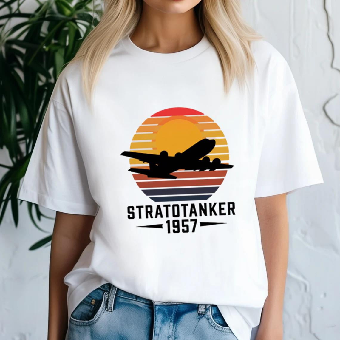 KC 135 Stratotanker Unisex T-shirt with Sunset Refueling Plane Art ...