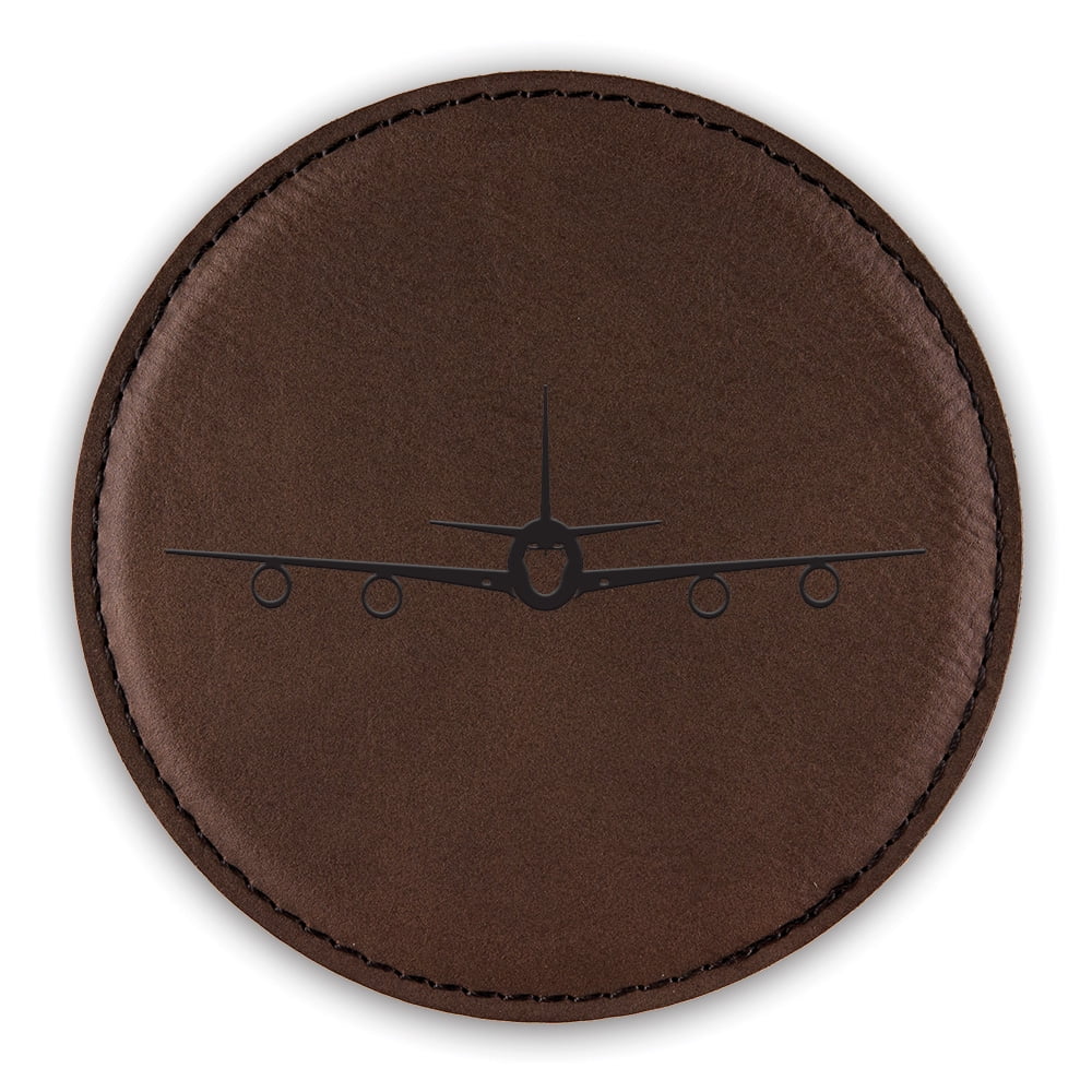 KC-135R Stratotanker Coaster Laser Engraved Leatherette - Round ...