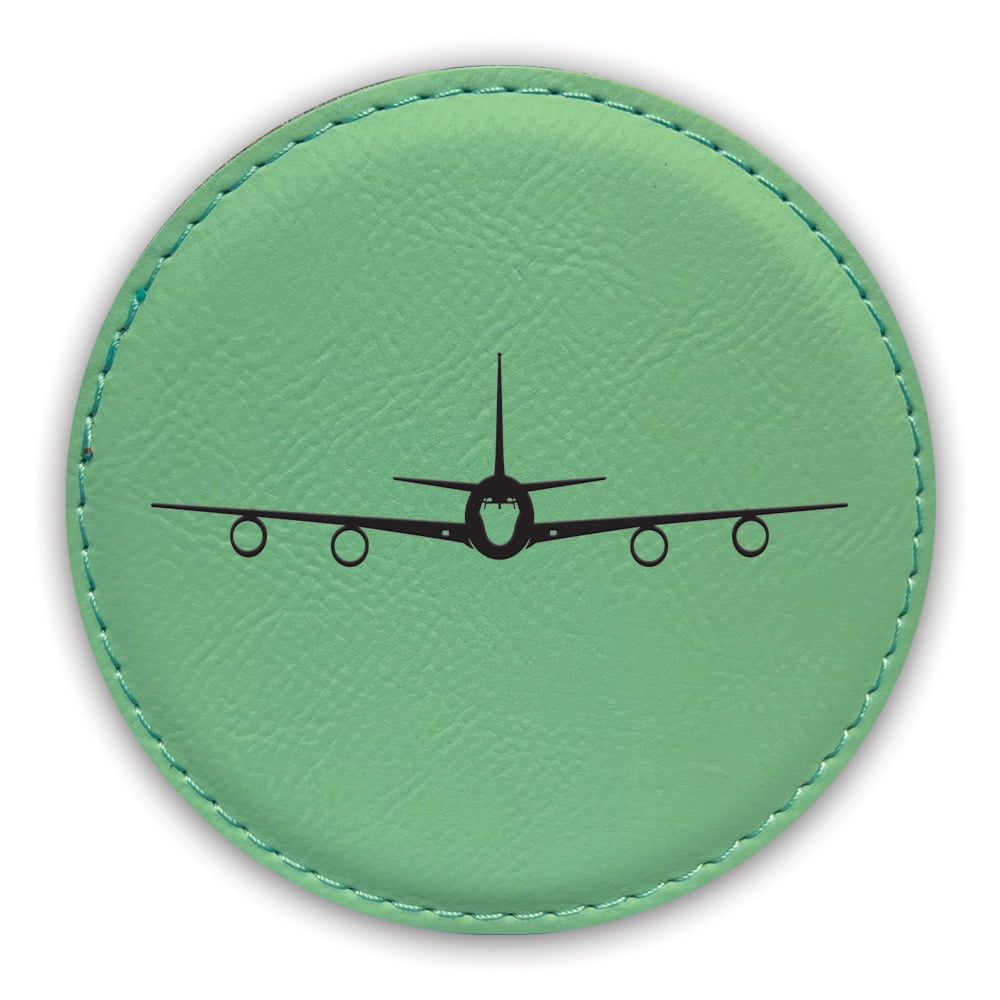 KC-135R Stratotanker Coaster Laser Engraved Leatherette - Round ...