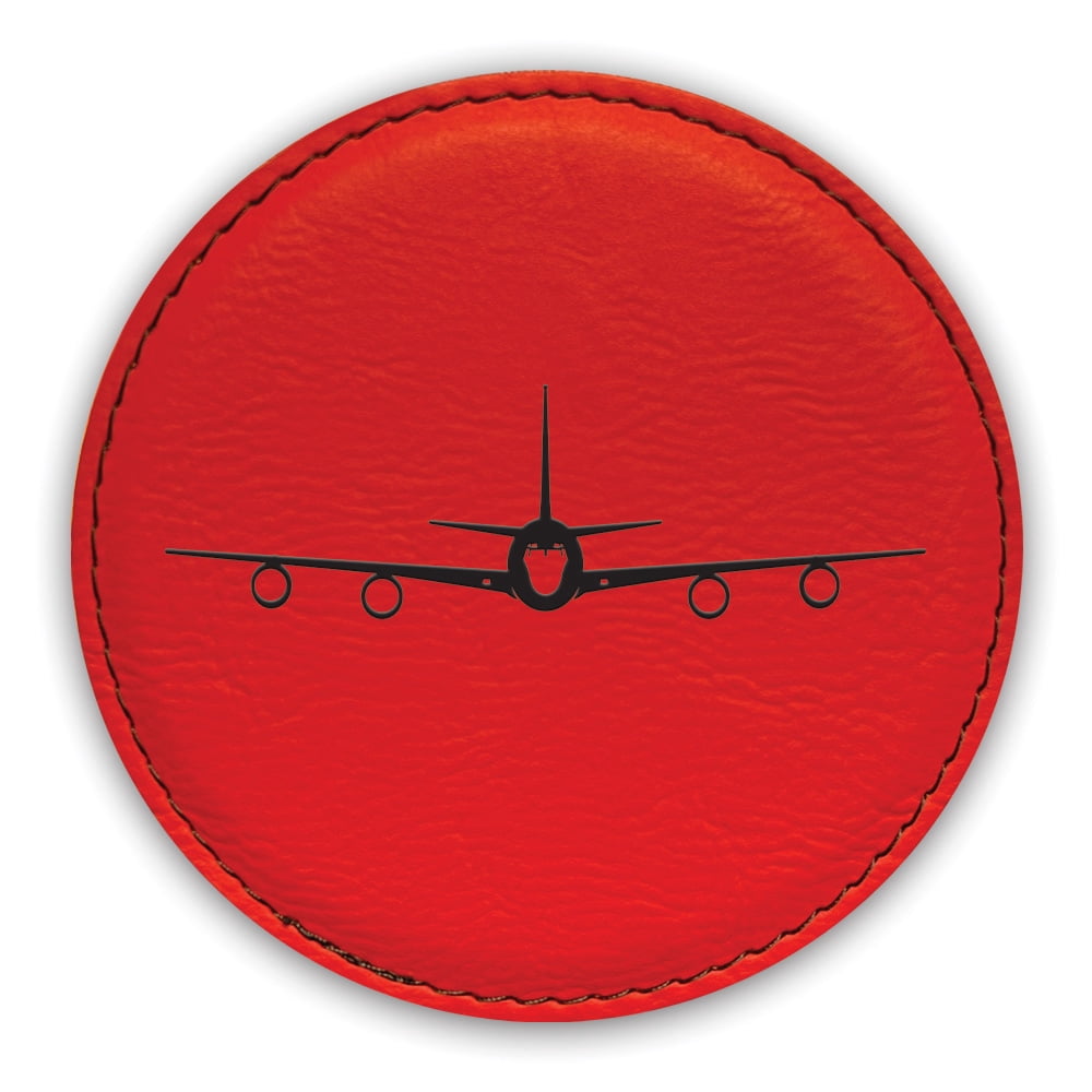 KC-135R Stratotanker Coaster Laser Engraved Leatherette - Round ...