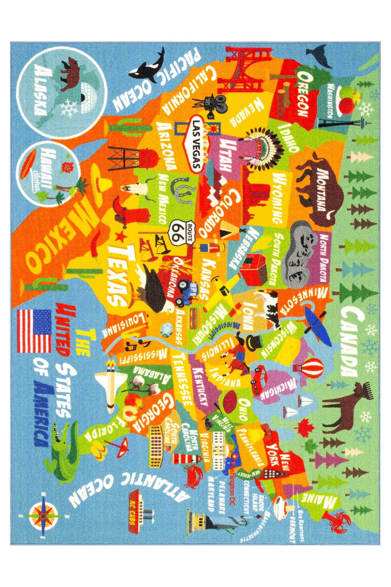 KC CUBS Playtime Collection USA United States Geography Map Educational ...