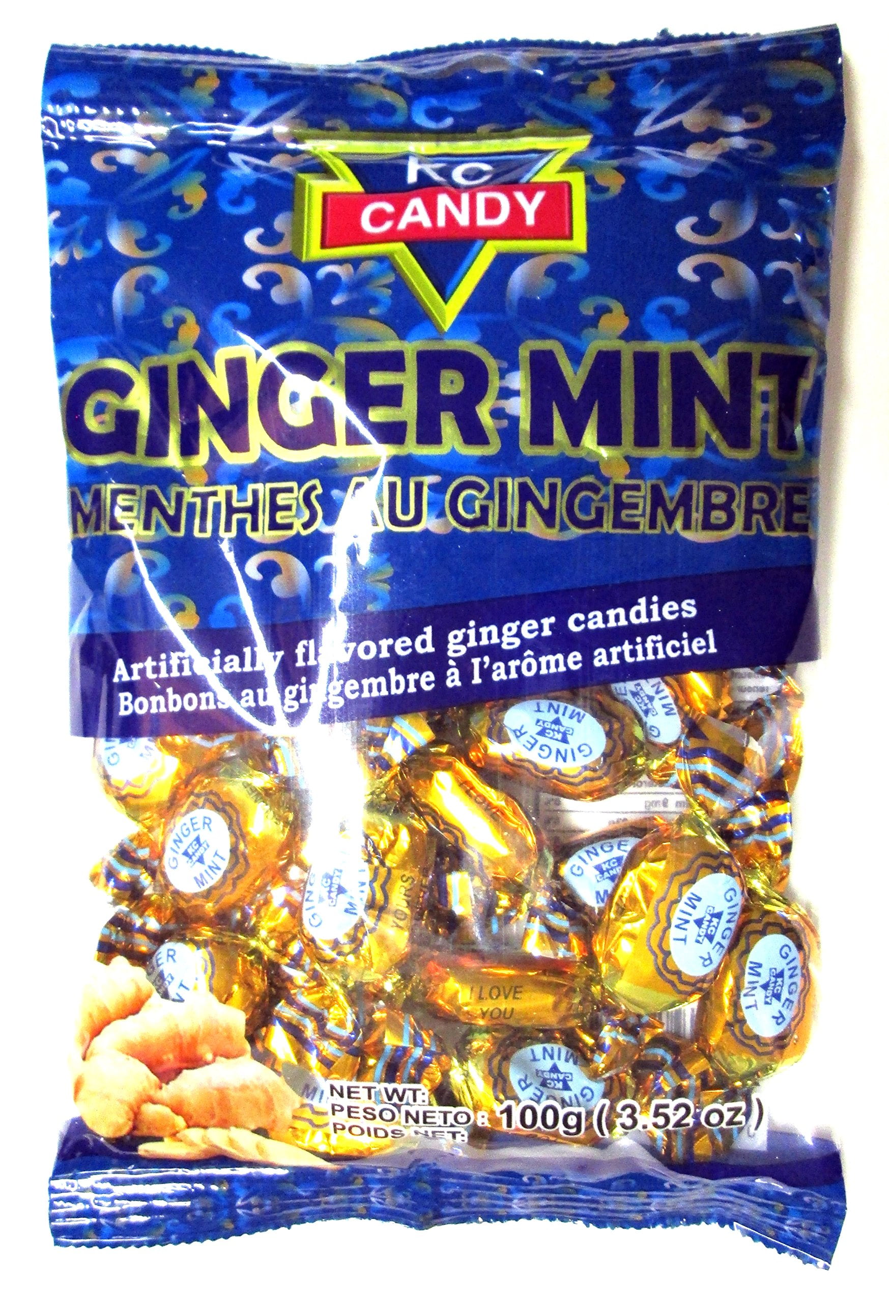 KC Candy Original Ginger CCF19 Mint Candy (Pack of 3) 3.2 oz Bags ...