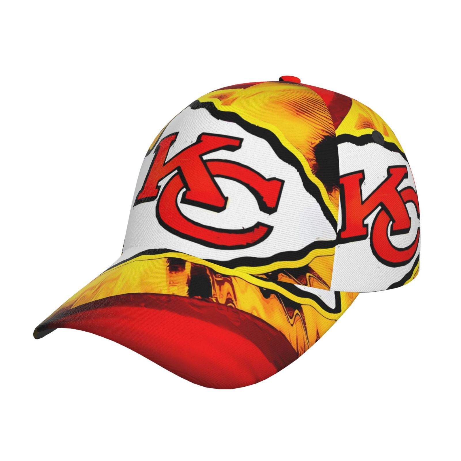 KC_Chiefs Baseball Cap Football Team Logo Custom Full printing Adjustable Sun Hat Snapback Cap ...