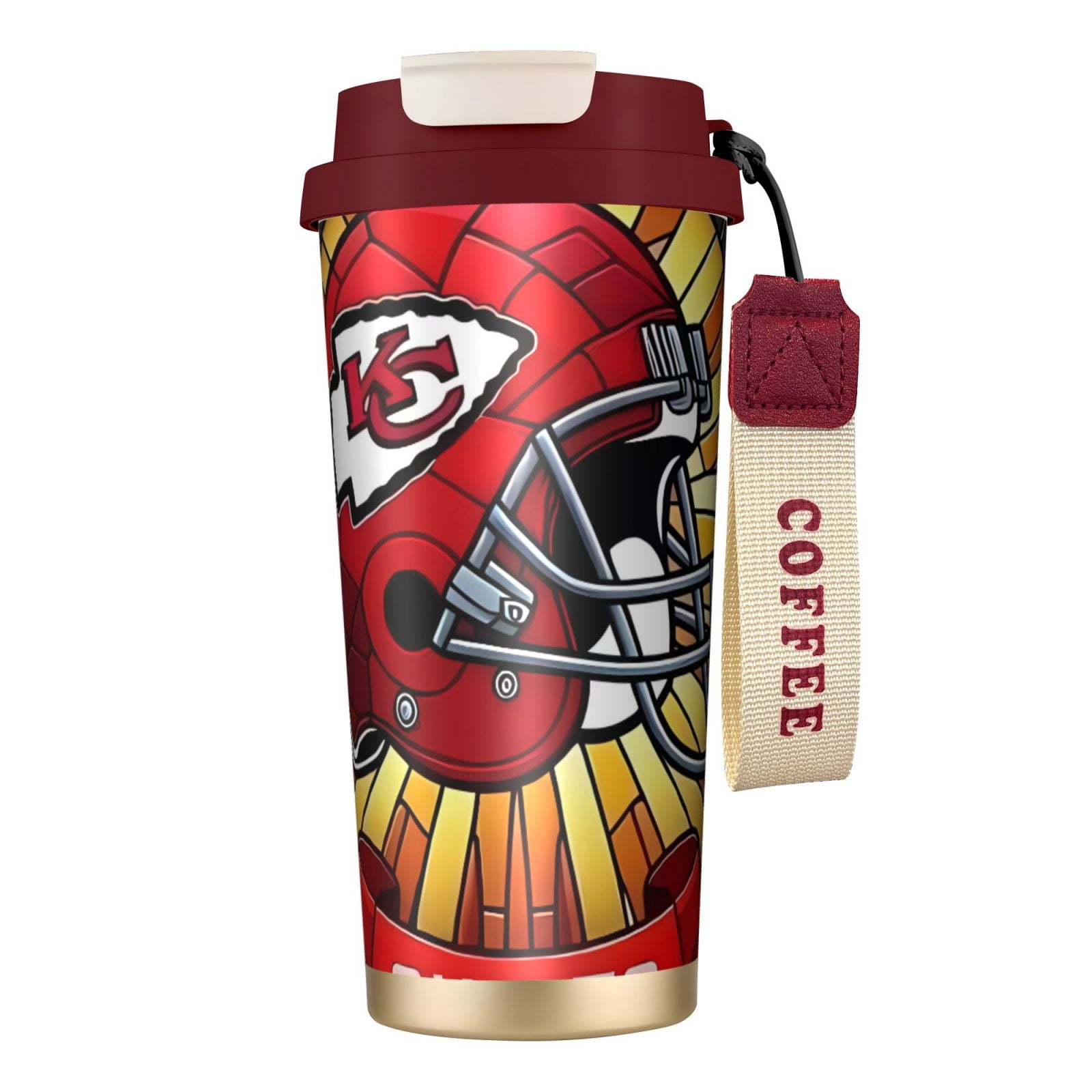KC_Chiefss 316 Stainless Steel Coffee Cup Sports Travel Cup Leakproof ...