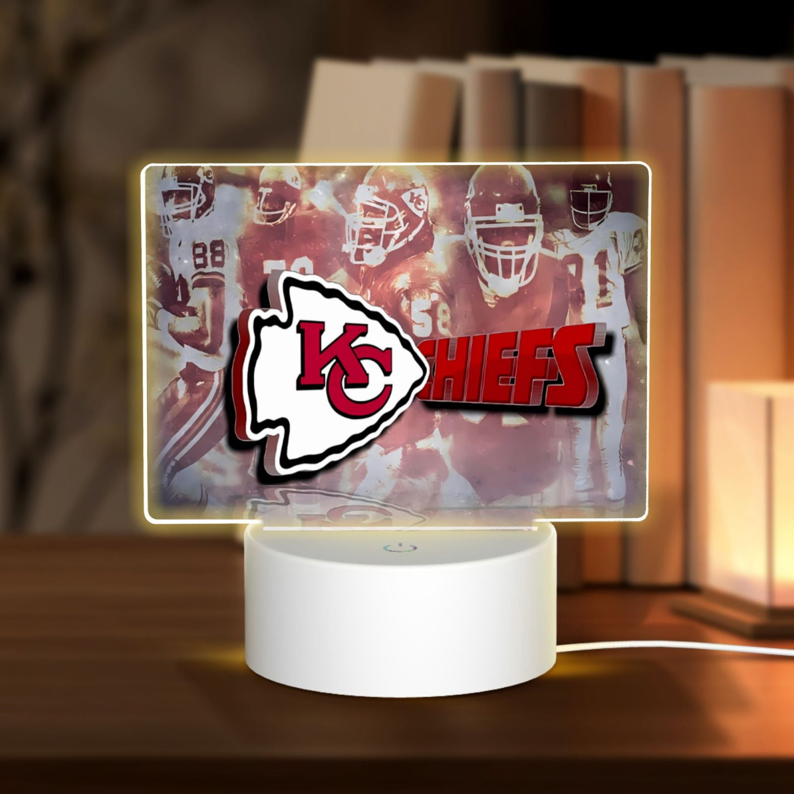 KC Chiefss Bengals Football Logo Rectangular Acrylic Night Light, LED ...