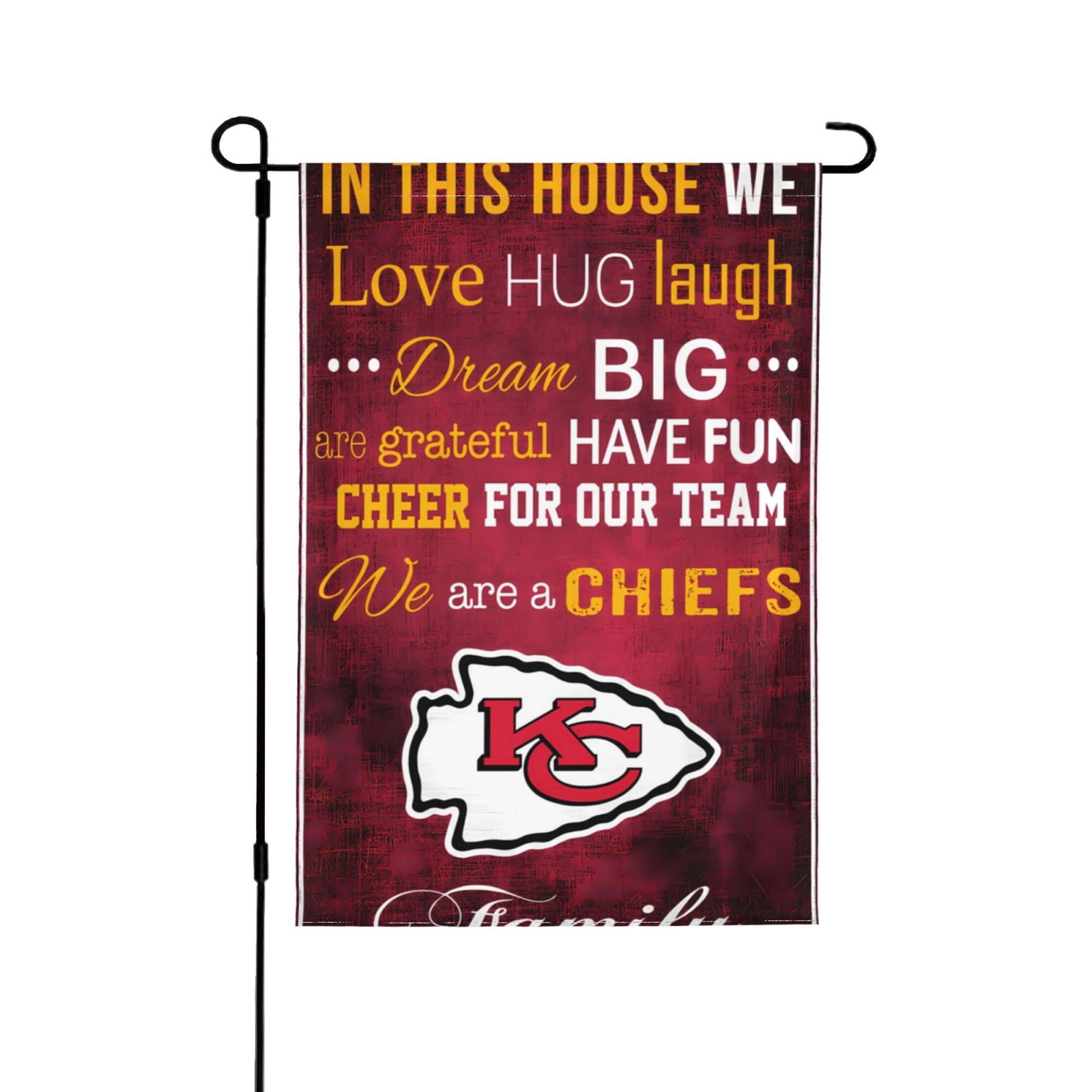 KC Chiefss Double Sided Garden Flag Football Team Theme, Game Day Fan ...
