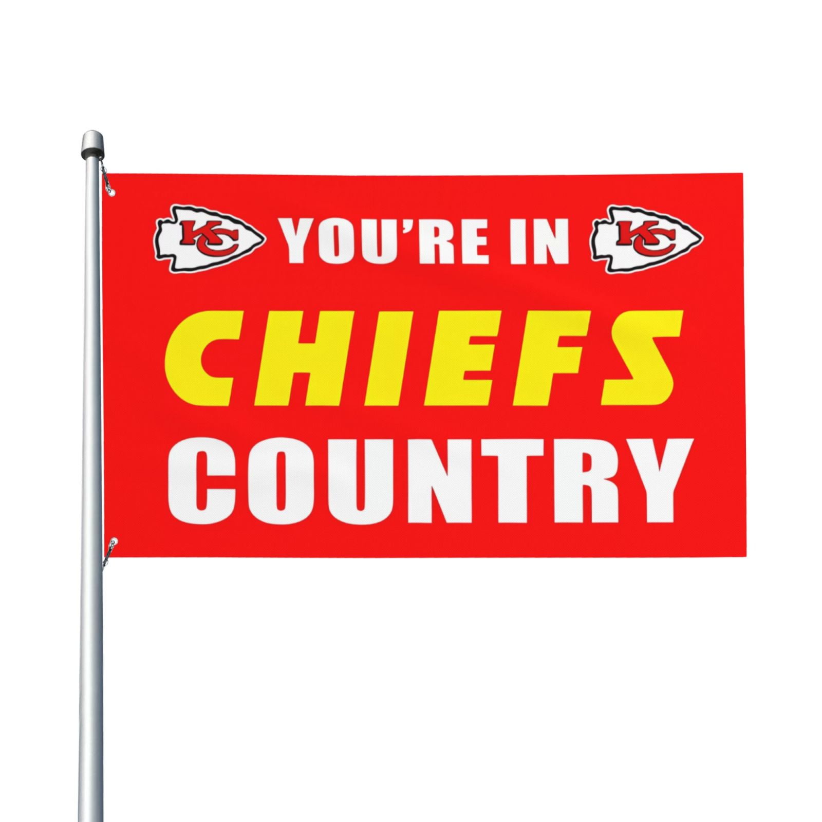 KC Chiefss Football Fan 3x5 Ft Flags with 2 Grommets for Indoor Outdoor ...
