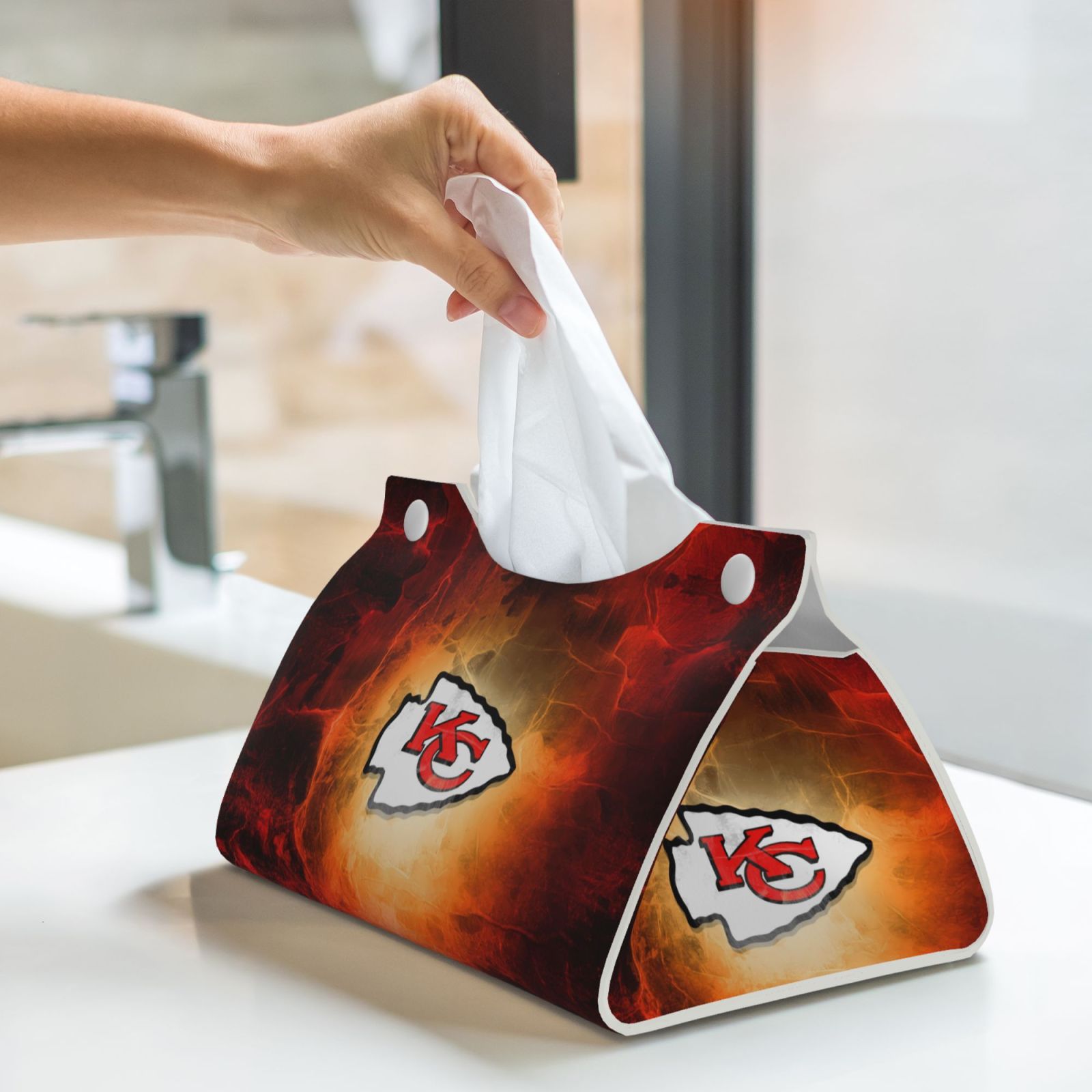 KC Chiefss Football Team Customized Tissue Box Bag, Long Tissue Bag ...