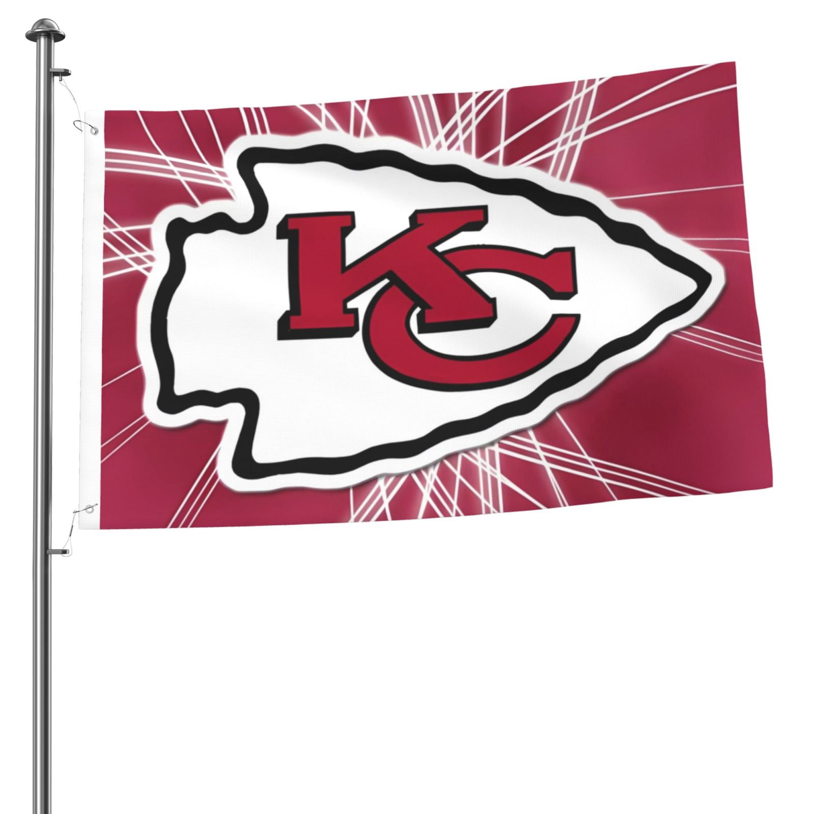 KC Chiefss Football Team Double Sided Flag 2x3FT Flag, Custom Logo Flag ...