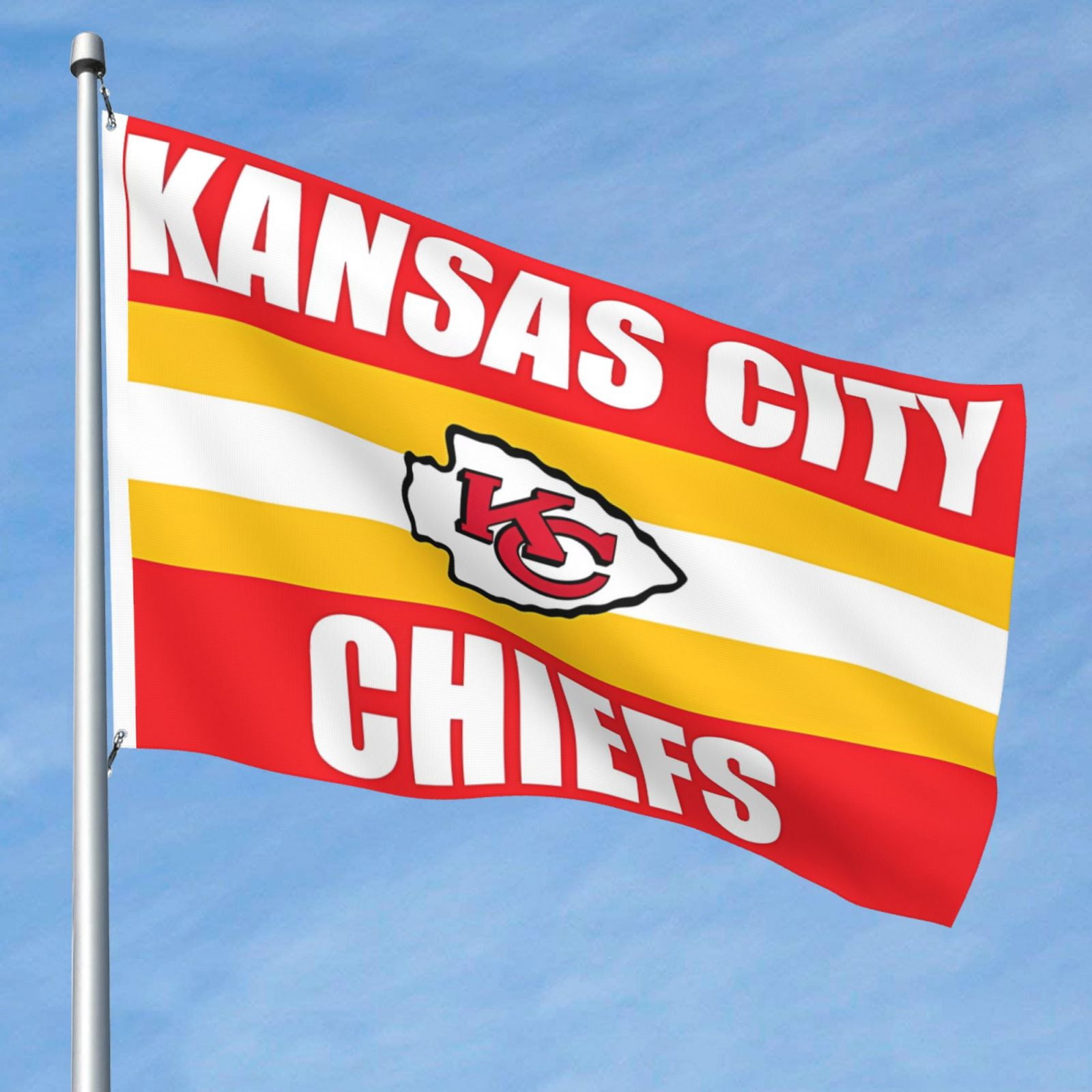 KC Chiefss Football Team Double-Sided Flag 5x8ft, Garden Hanging Flag ...