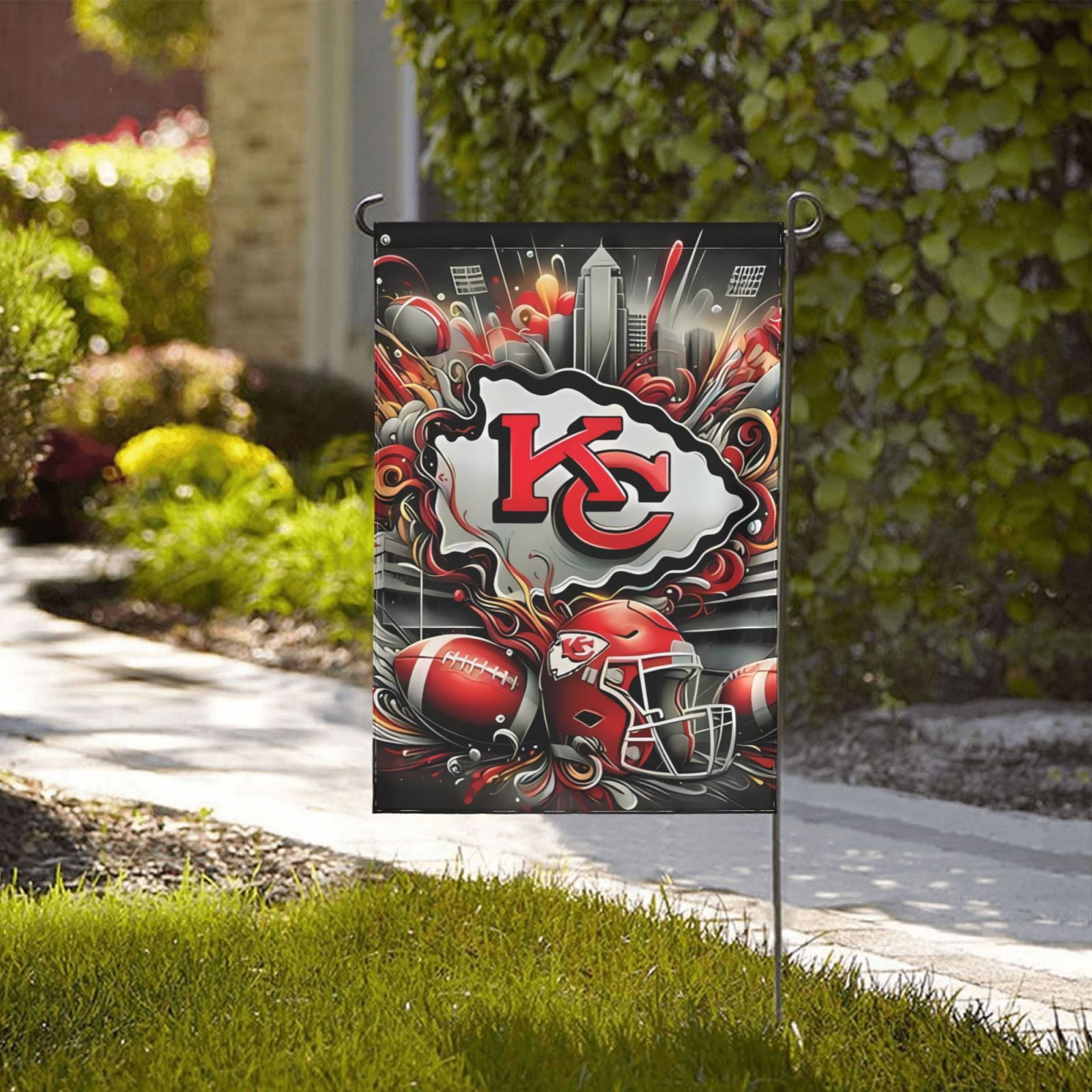 KC Chiefss Football Team Garden Flag 12.5"x18"/28"x40" Double Sided ...