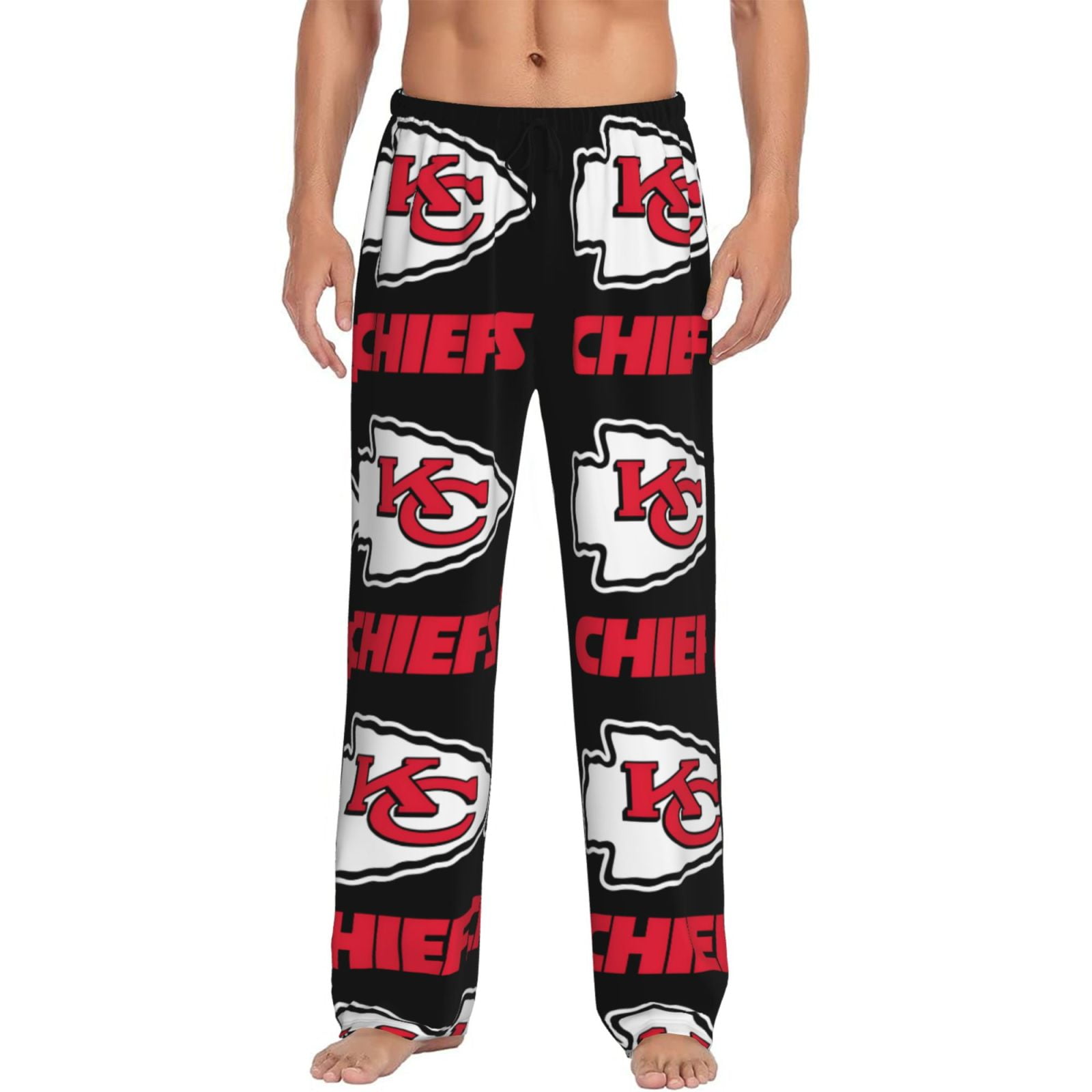 KC Chiefss Football Team Men's Autumn And Winter Home Print Long Pajama ...