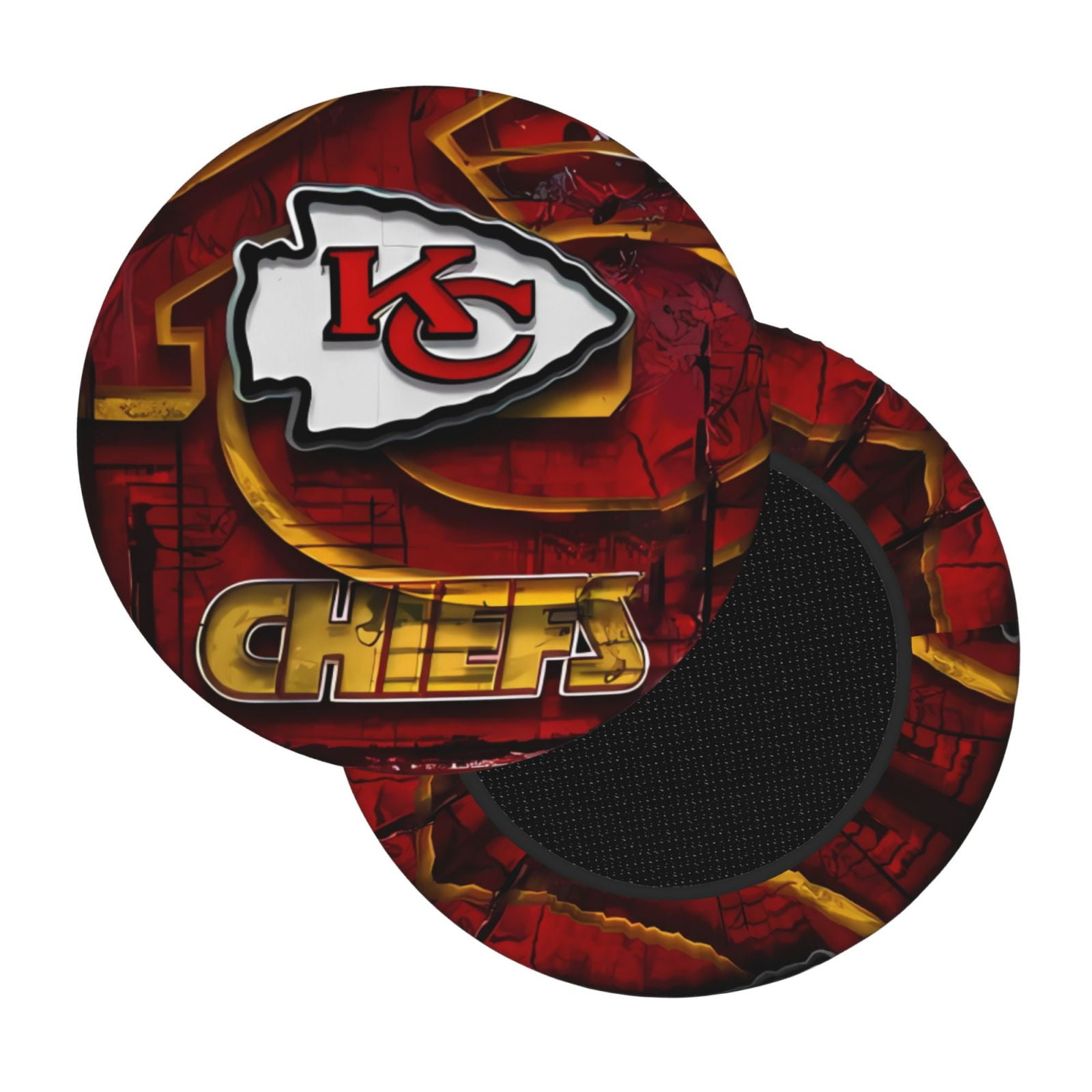 KC Chiefss Football Team Personalized Round Bar Stool Seat Covers, Non ...