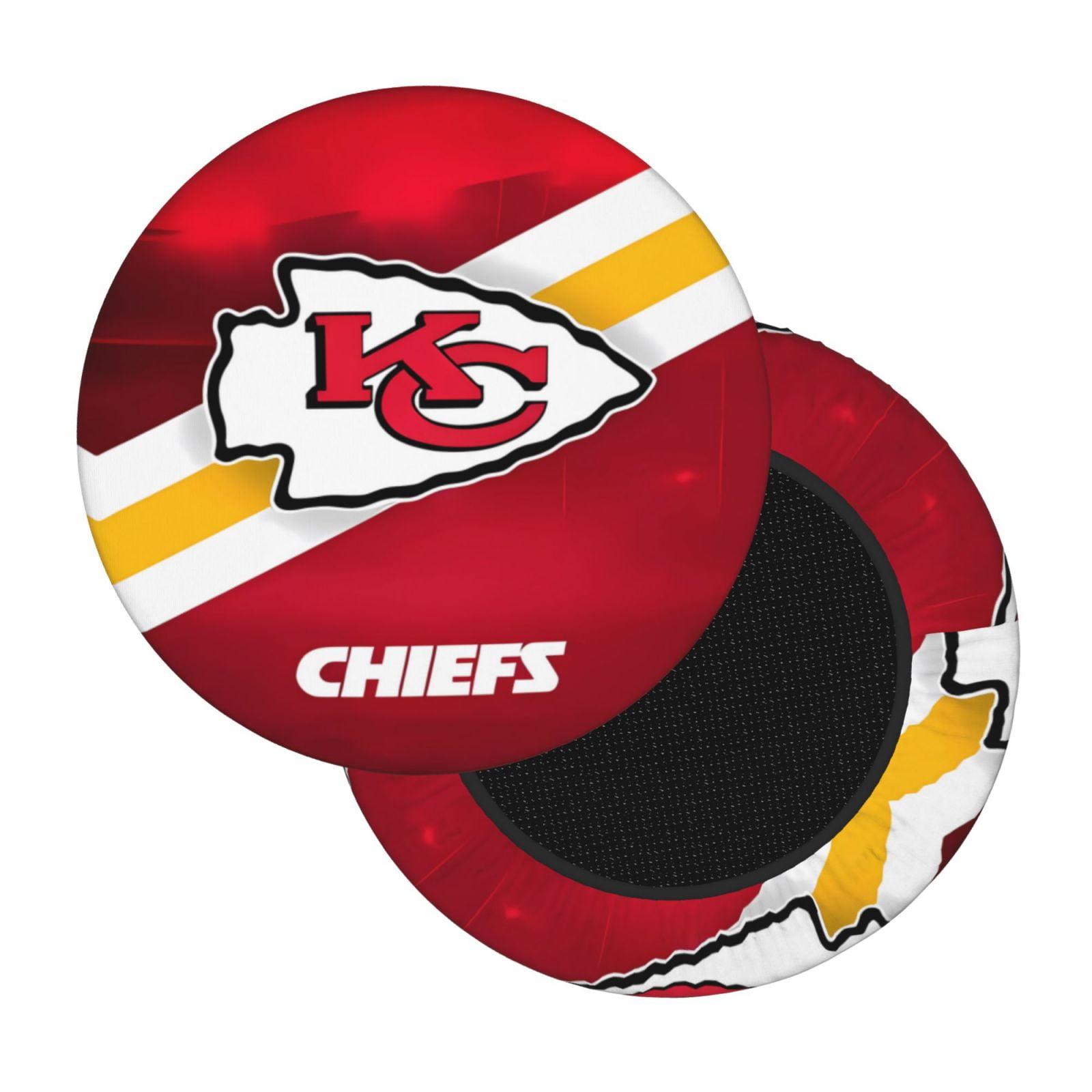 KC Chiefss Football Team Print Round Bar Stool Seat Cover, Non-Slip And ...