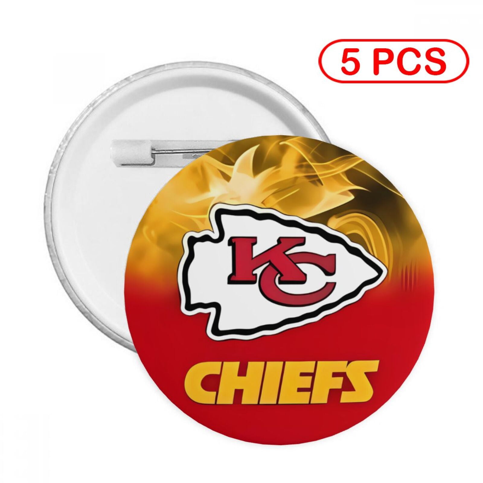 KC Chiefss Football Team Round Badge, Iron Pin Badge, School Bag ...